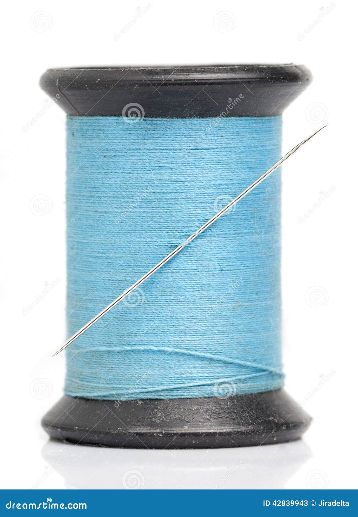 Blue Thread with Needle stock image. Image of background - 42839943