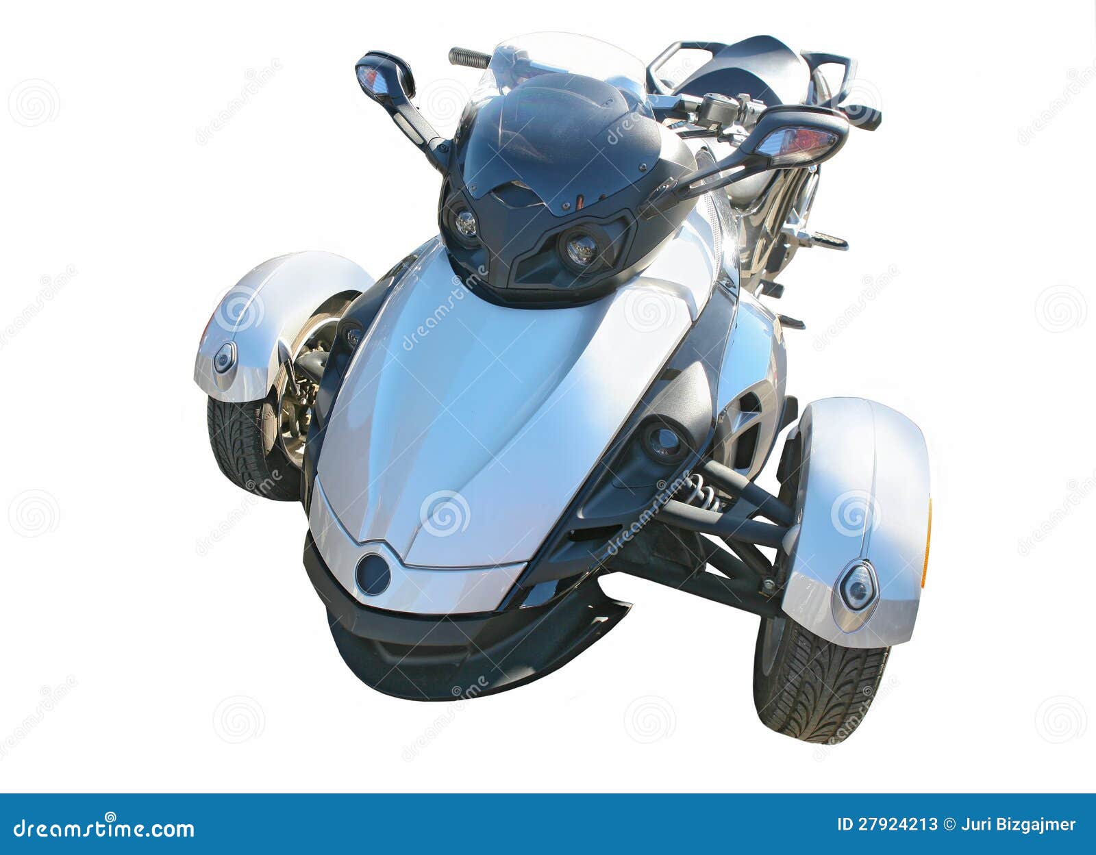 Blue Three Wheel Motorcycle Stock Image - Image of street, ride: 27924213
