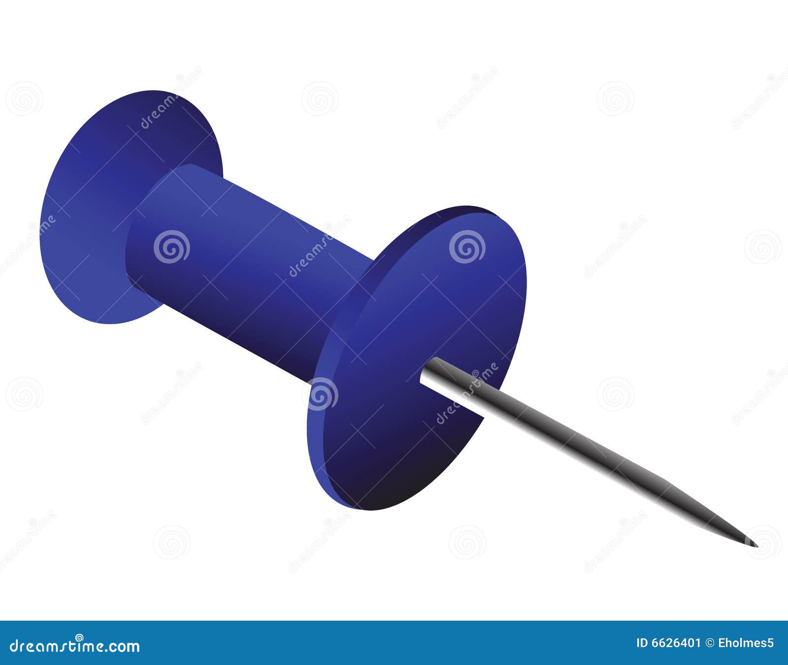 Blue thumb tack stock illustration. Illustration of school - 6626401