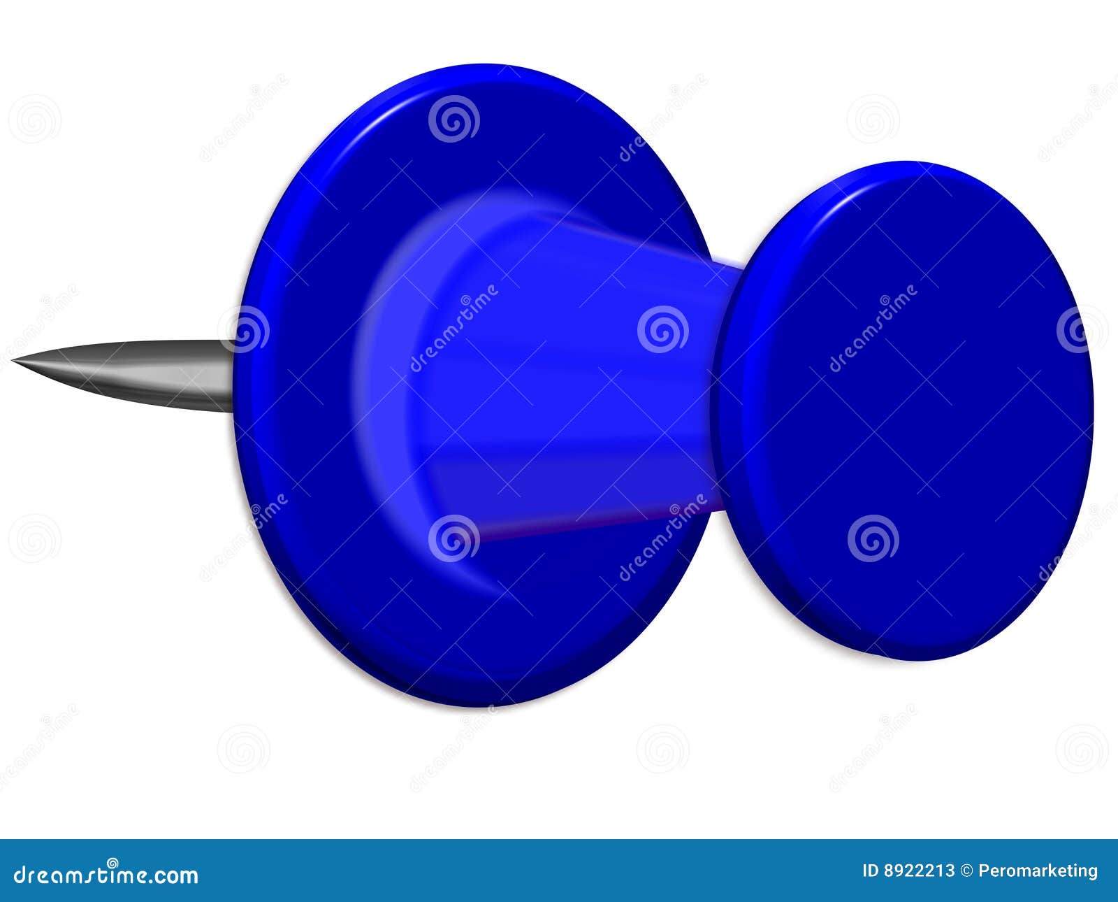 Blue thumb tack stock illustration. Illustration of supplies - 8922213