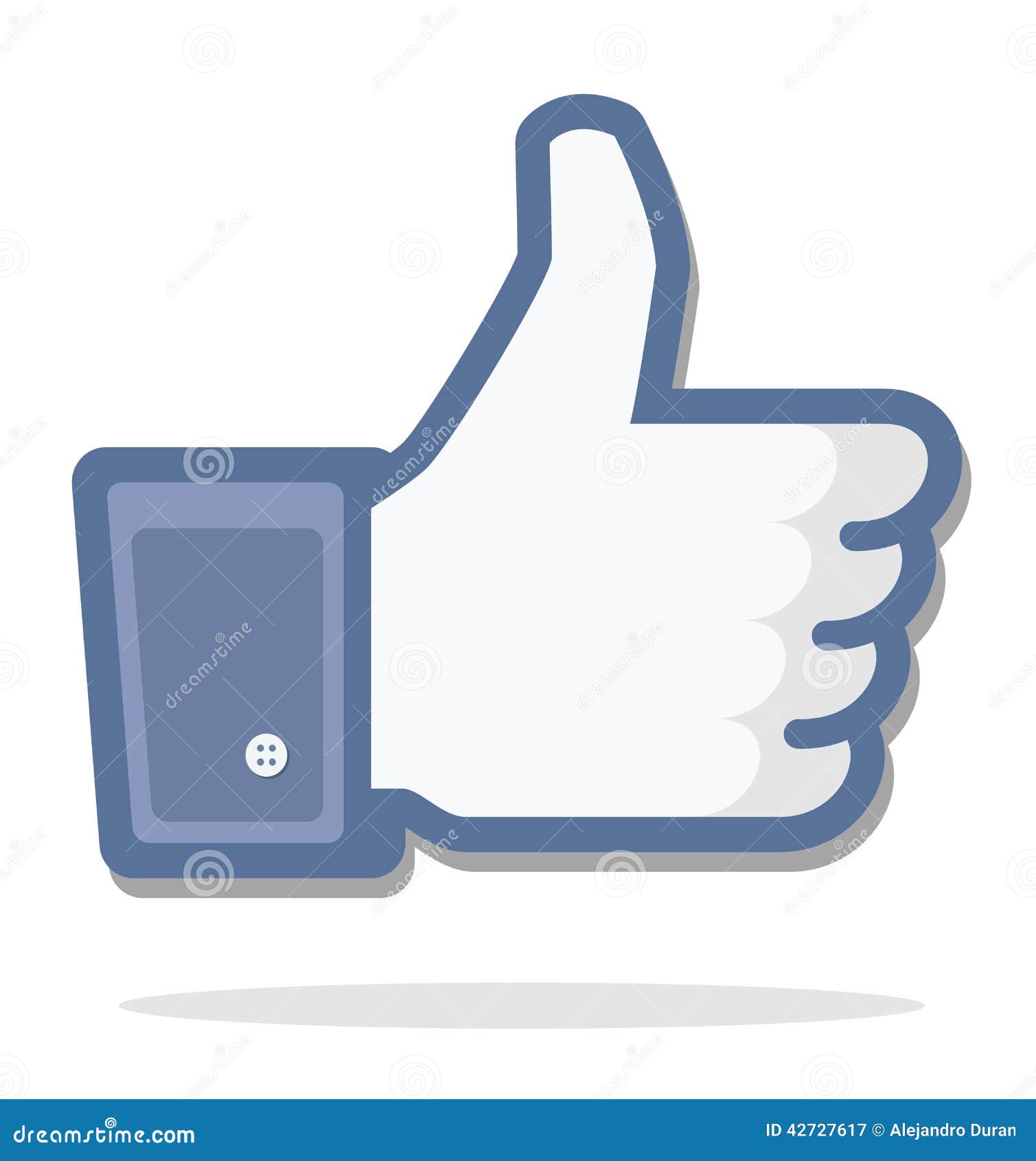 Blue Thumb Up Emoticon Vector Illustration | CartoonDealer.com #44680202