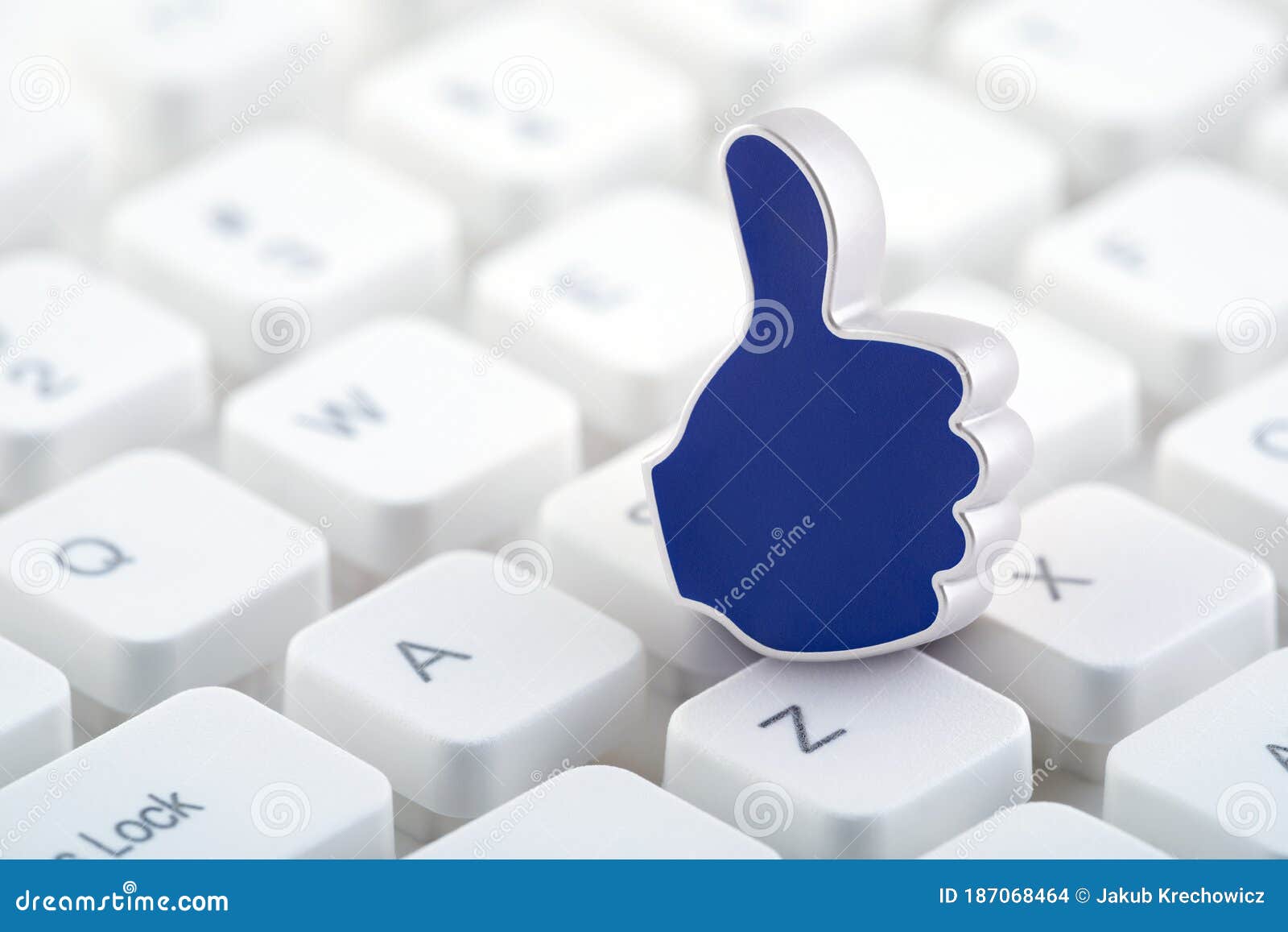 Thumb Up Graphic Illustration on Computer Keyboard Stock Photo - Image ...