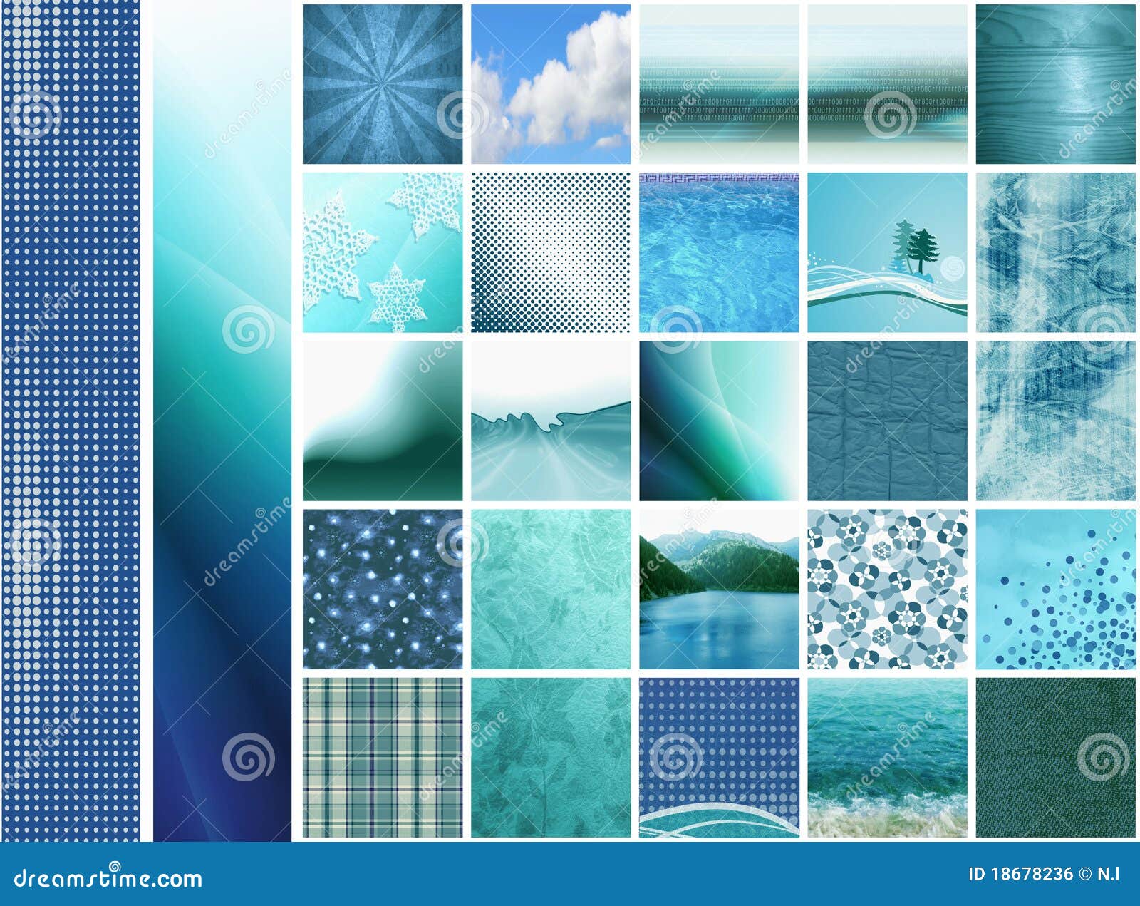 Blue Thumbnails & Banners Stock Illustration - Illustration of squares ...