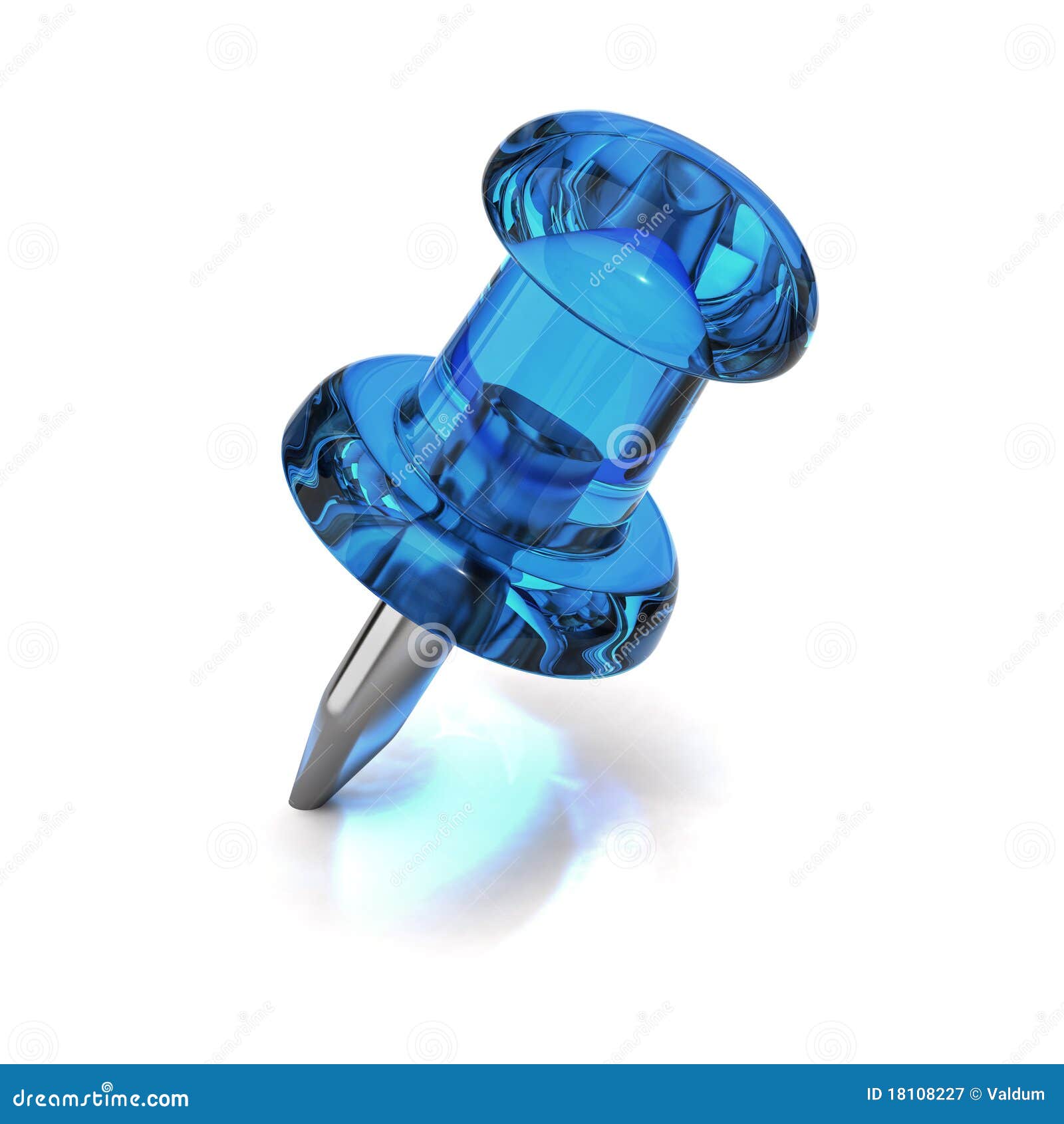 Blue Thumbtack Stock Illustration Illustration Of Isolated 18108227
