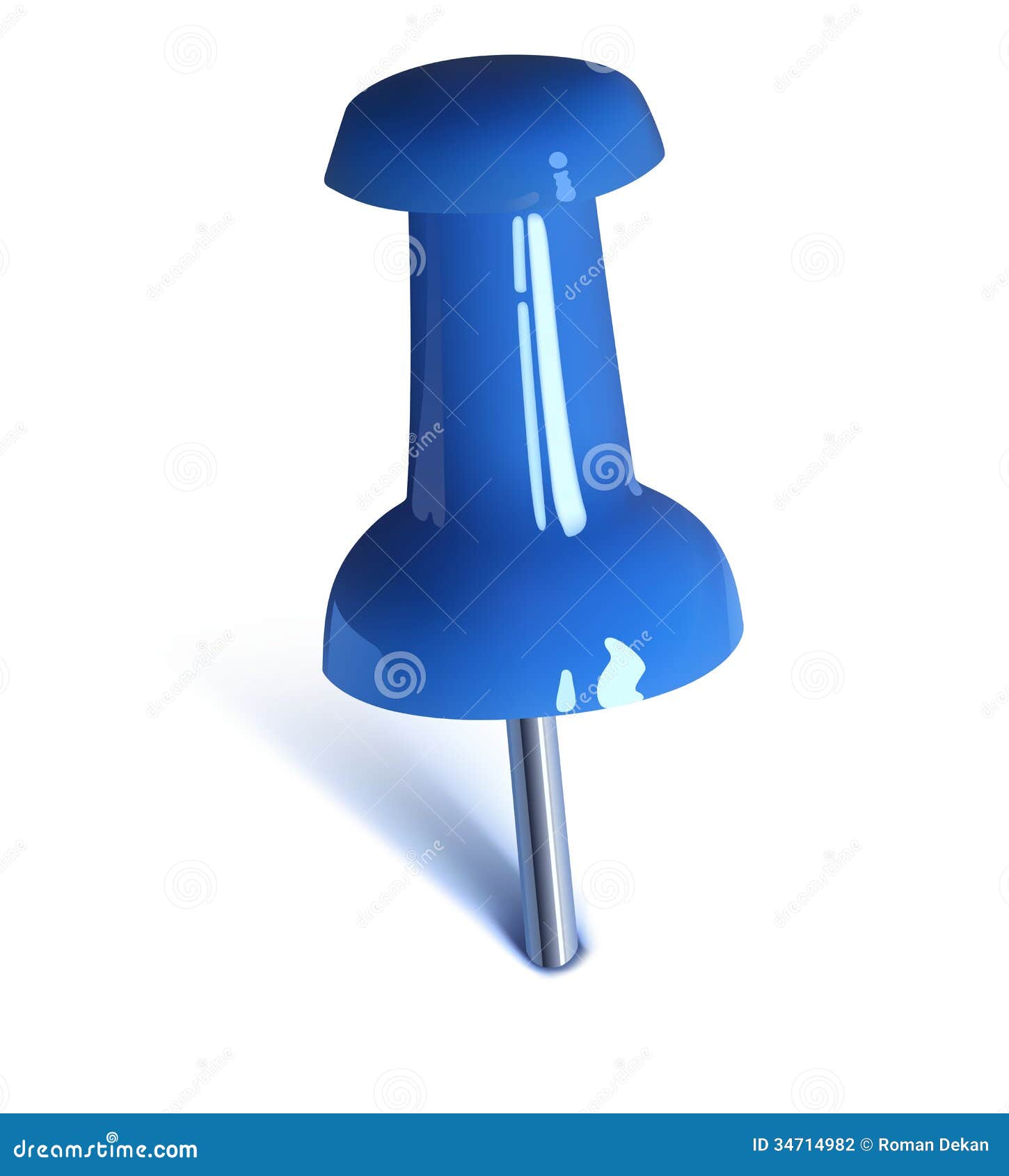 Blue Thumbtack Stock Vector Illustration Of Thumbtack 34714982