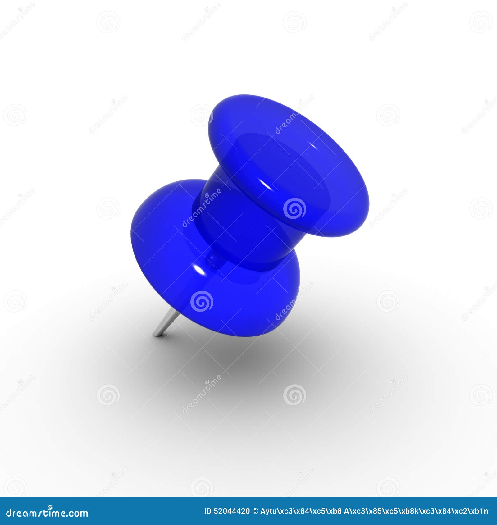 Blue thumbtack stock illustration. Illustration of clamp - 52044420