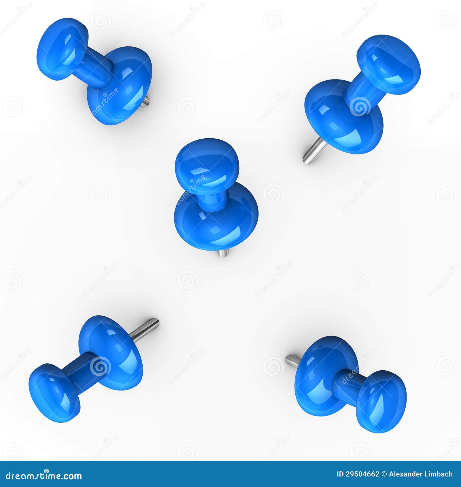 Blue Thumbtacks stock illustration. Illustration of attach - 29504662