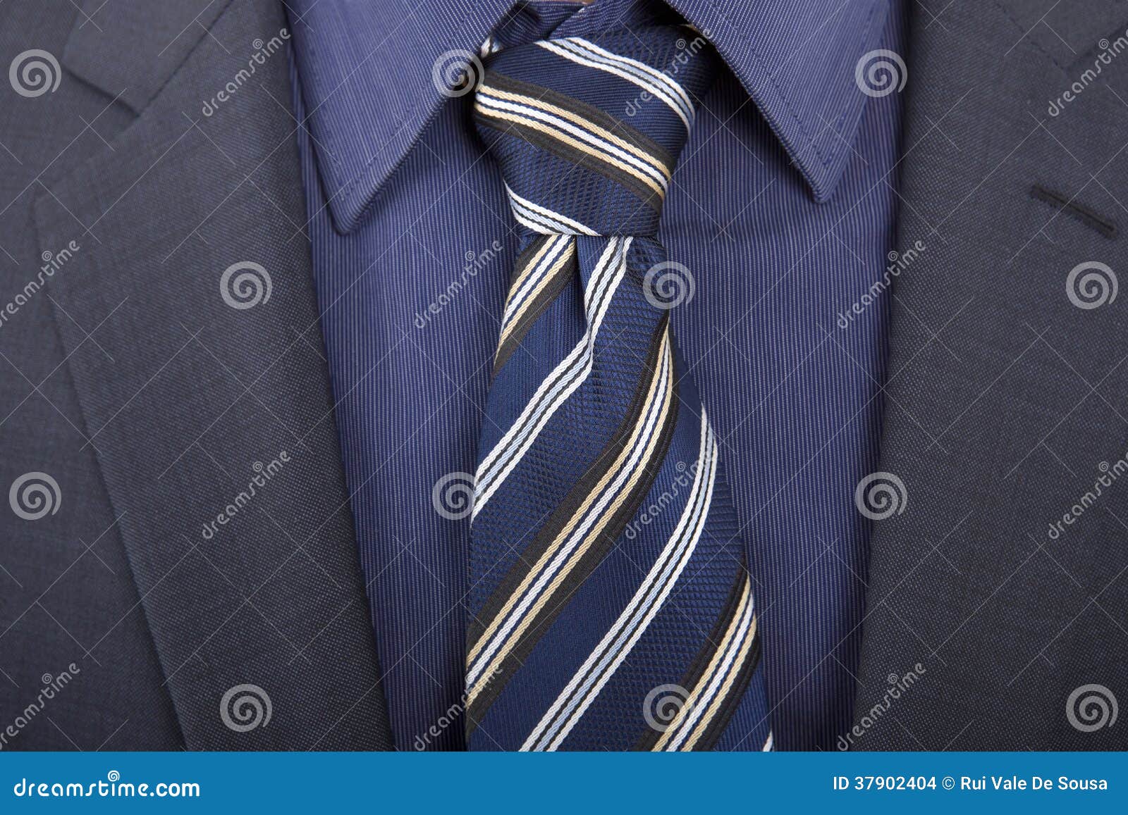 Blue tie stock photo. Image of cotton, blue, formal, detail - 37902404