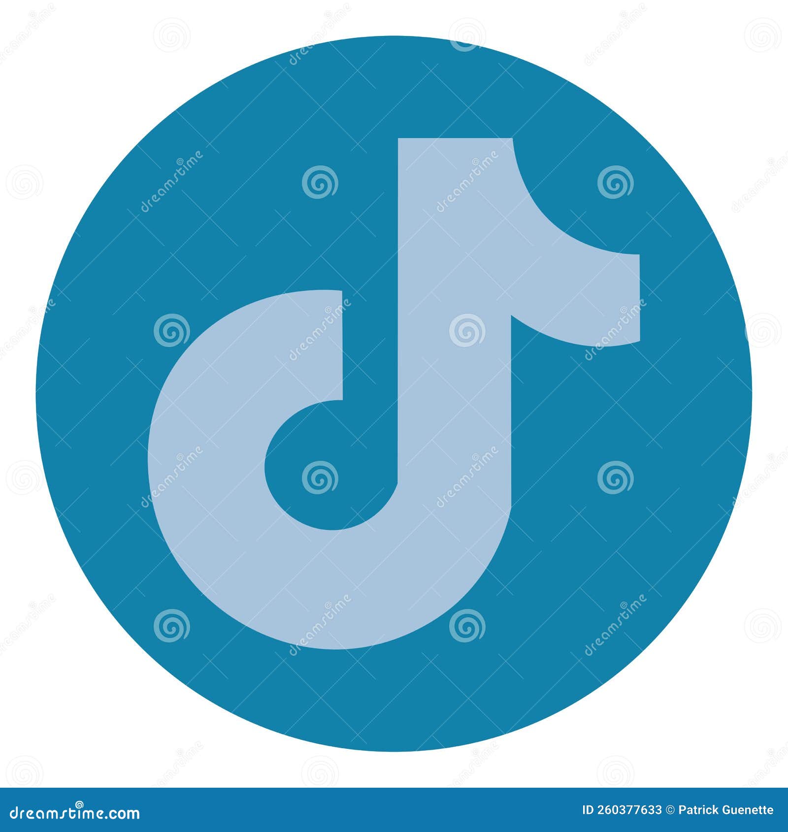 Blue tiktok sign, icon editorial stock photo. Illustration of ...