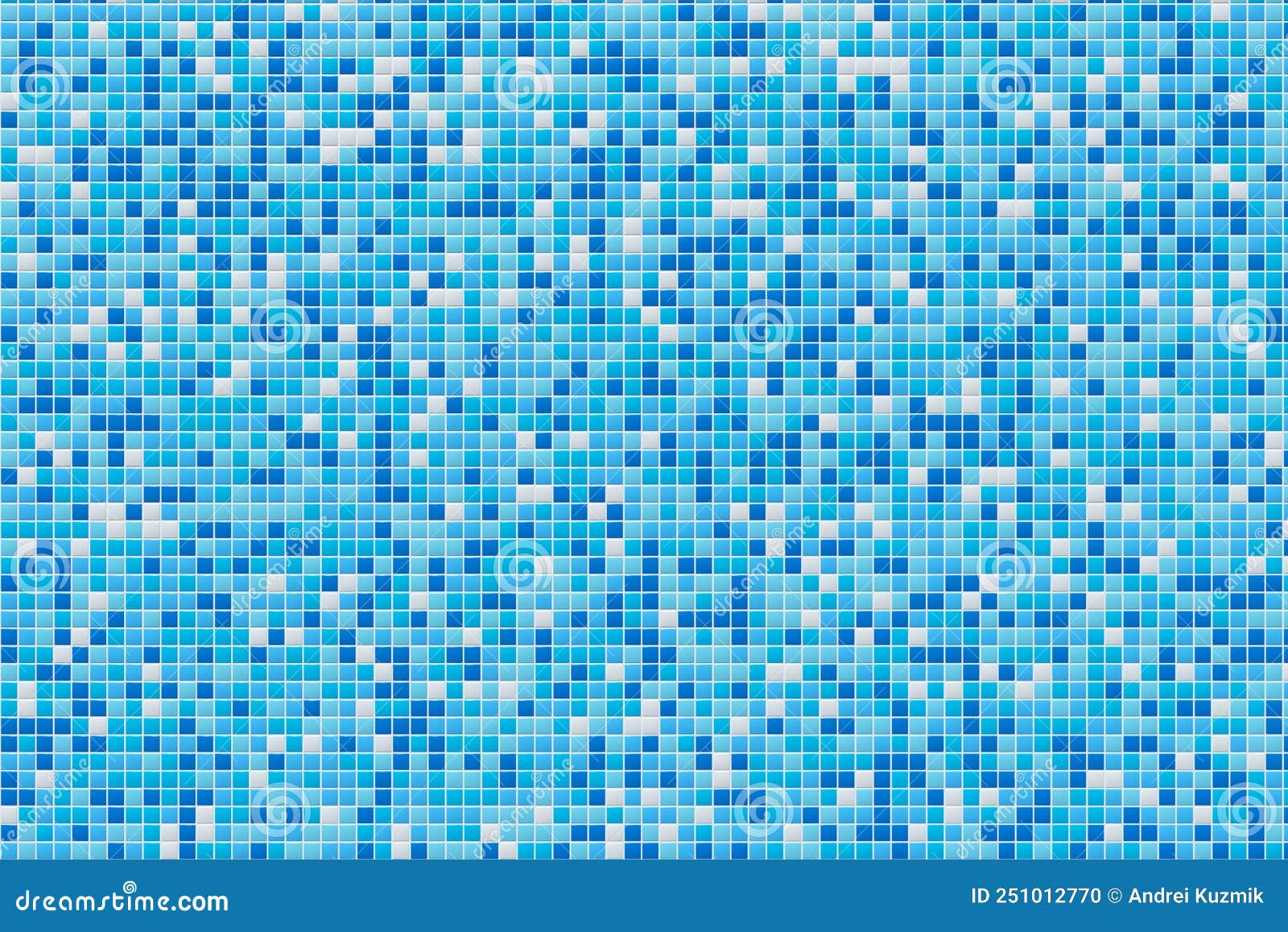 Blue Tile Bathroom or Swimming Pool Mosaic Texture Stock Photo - Image ...