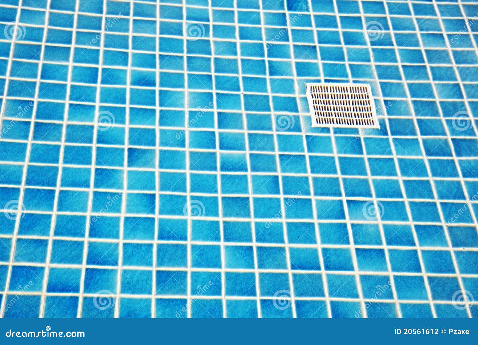Blue Tile on Bottom of a Swimming Pool Stock Photo - Image of cold ...