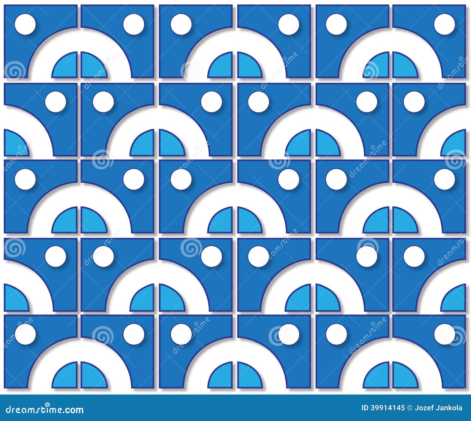 Blue tile pattern stock illustration. Illustration of seamless - 39914145