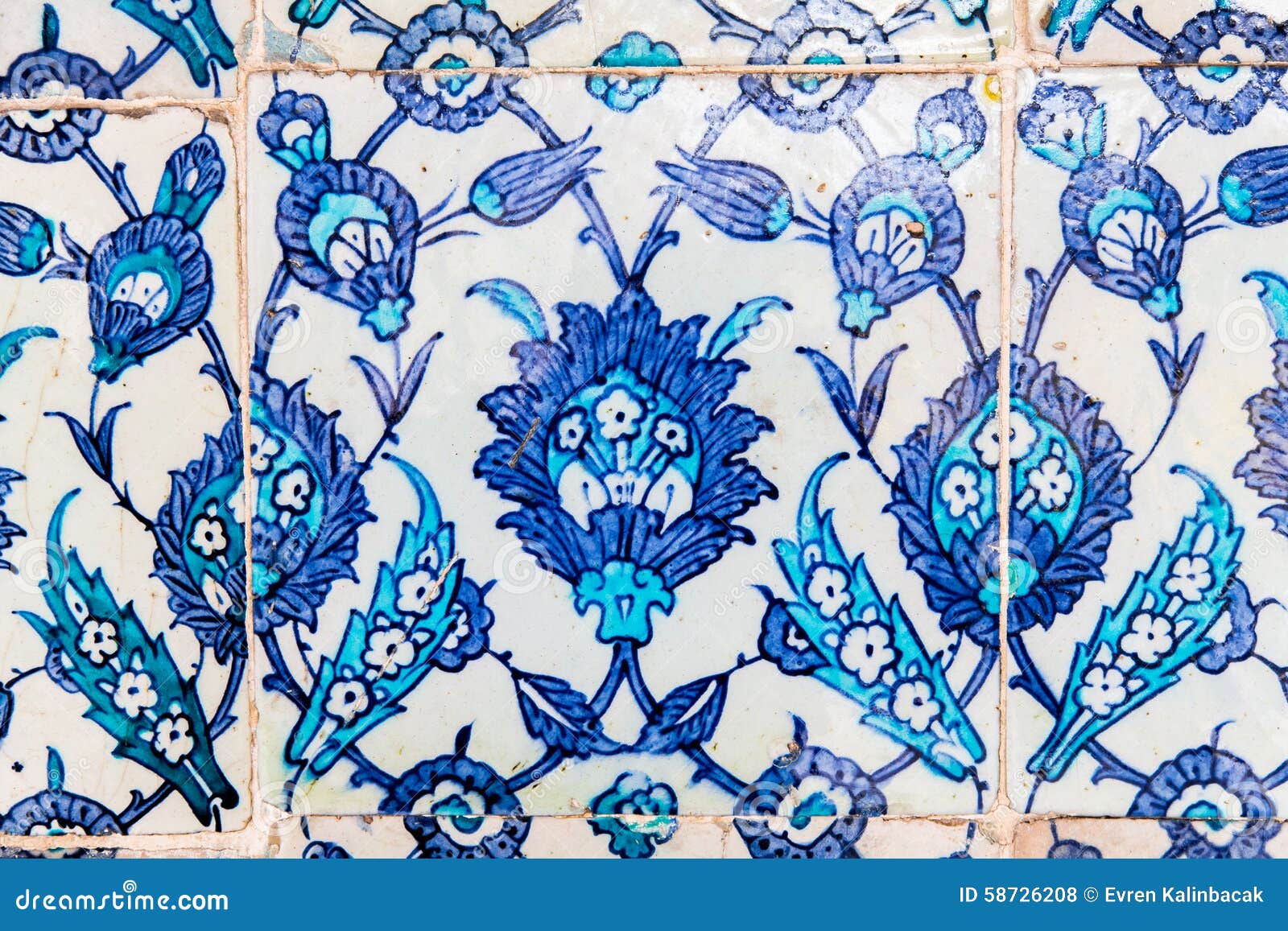 Blue Tile stock photo. Image of shape, decoration, turkish - 58726208