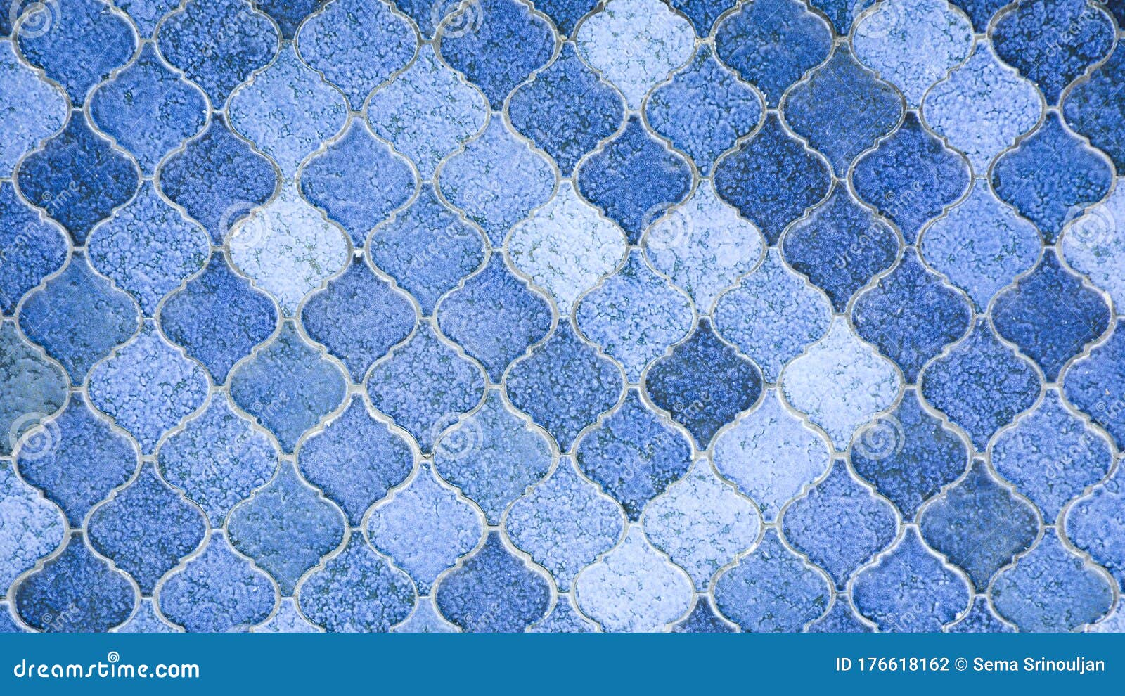 Blue tile wall in bathroom stock photo. Image of decorative - 176618162