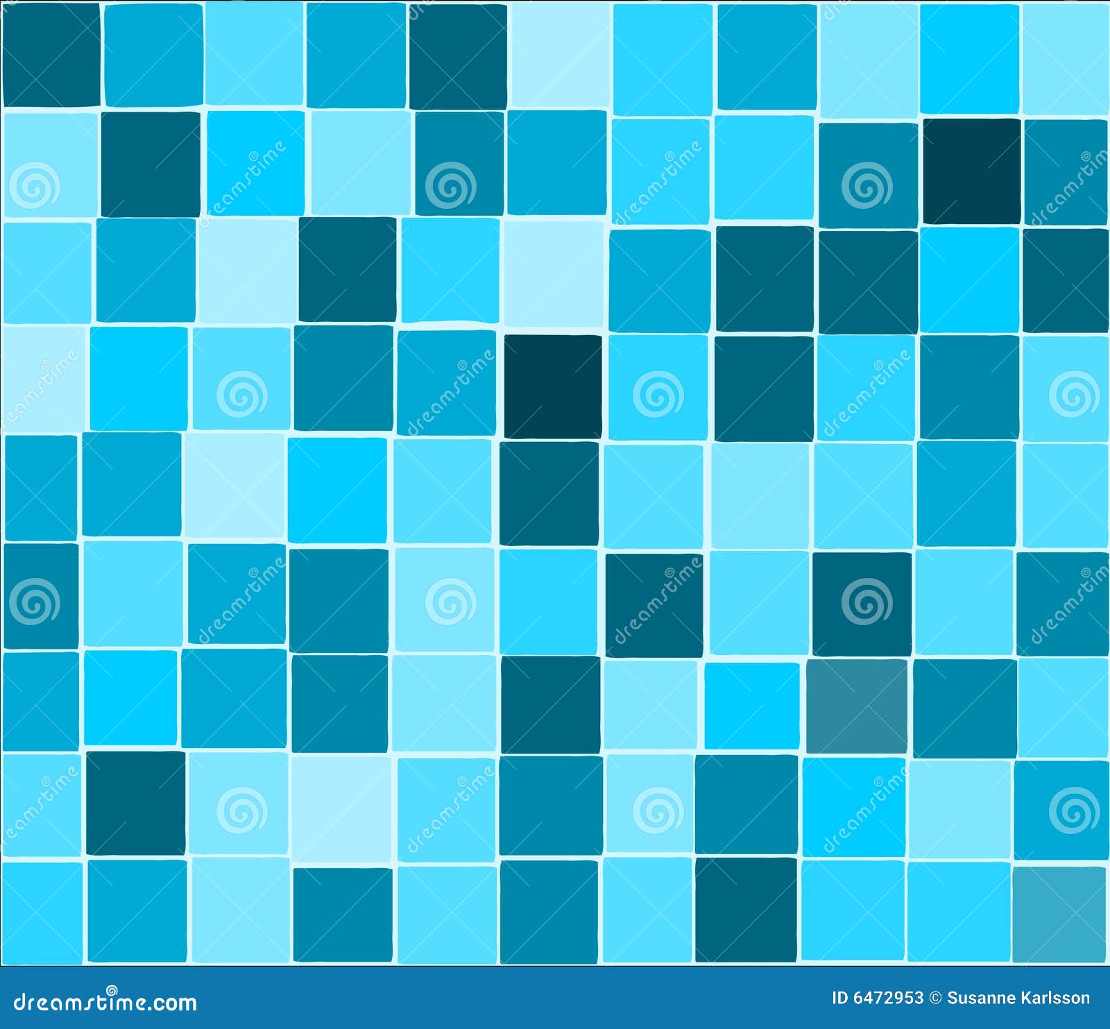 Blue tiles background stock vector. Illustration of depth - 6472953