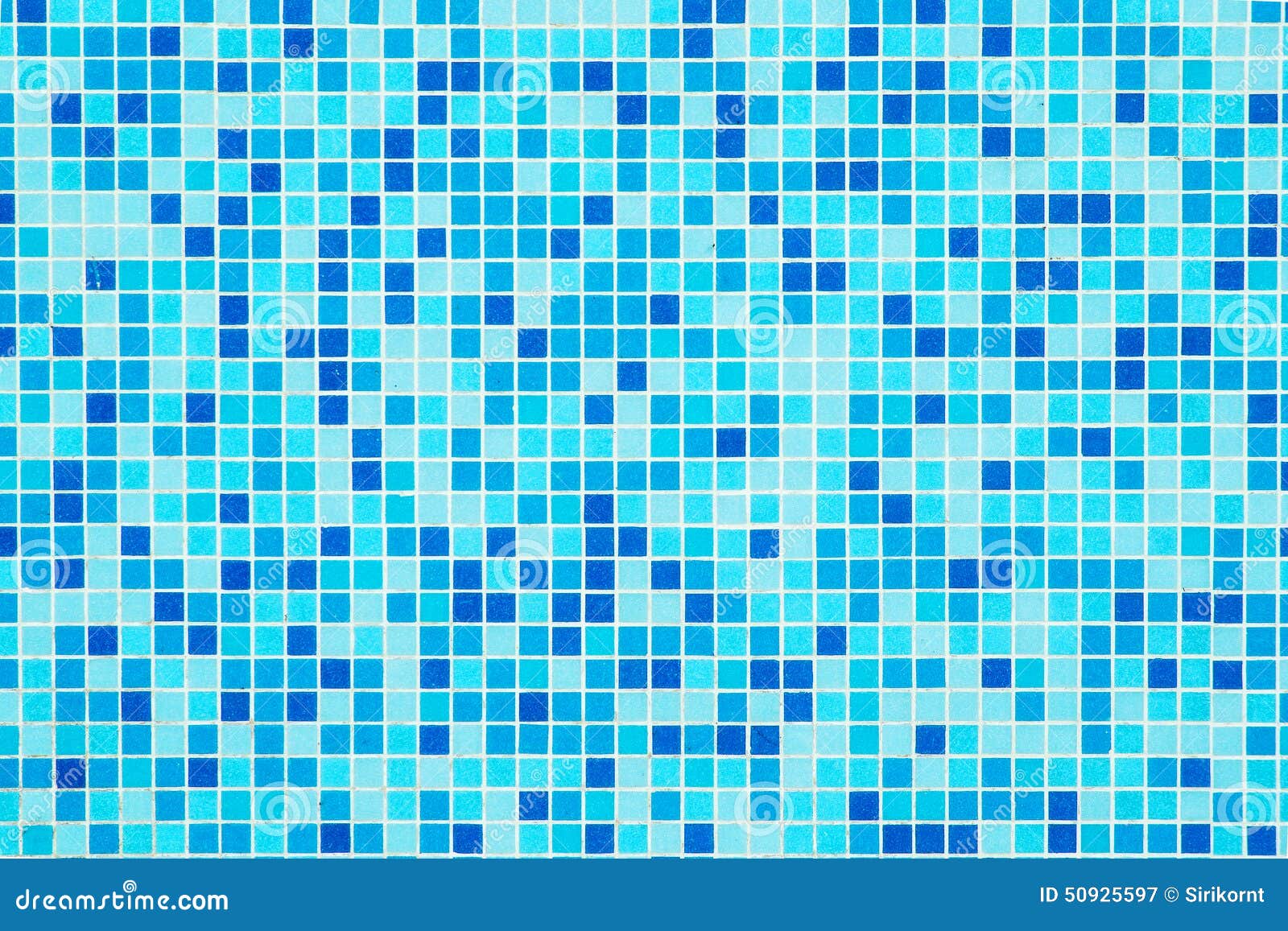 Blue Tiles Background - Bottom of a Swimming Pool Stock Image - Image ...