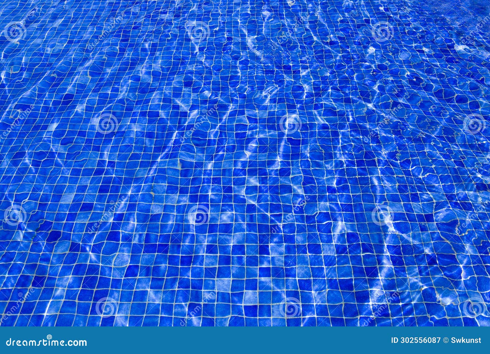 Blue Tiles Pool with Ripple Water Reflection . Stock Image - Image of ...