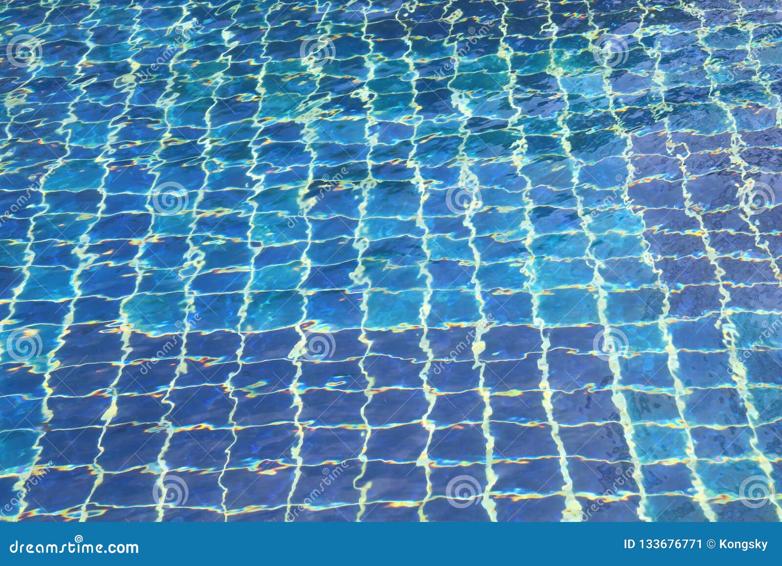 Blue Tiles Reflection Texture Background Stock Image - Image of liquid ...