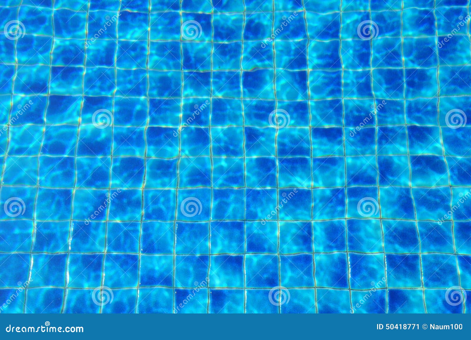 Blue Tiles Swimming Pool Water Reflection Stock Image - Image of ...