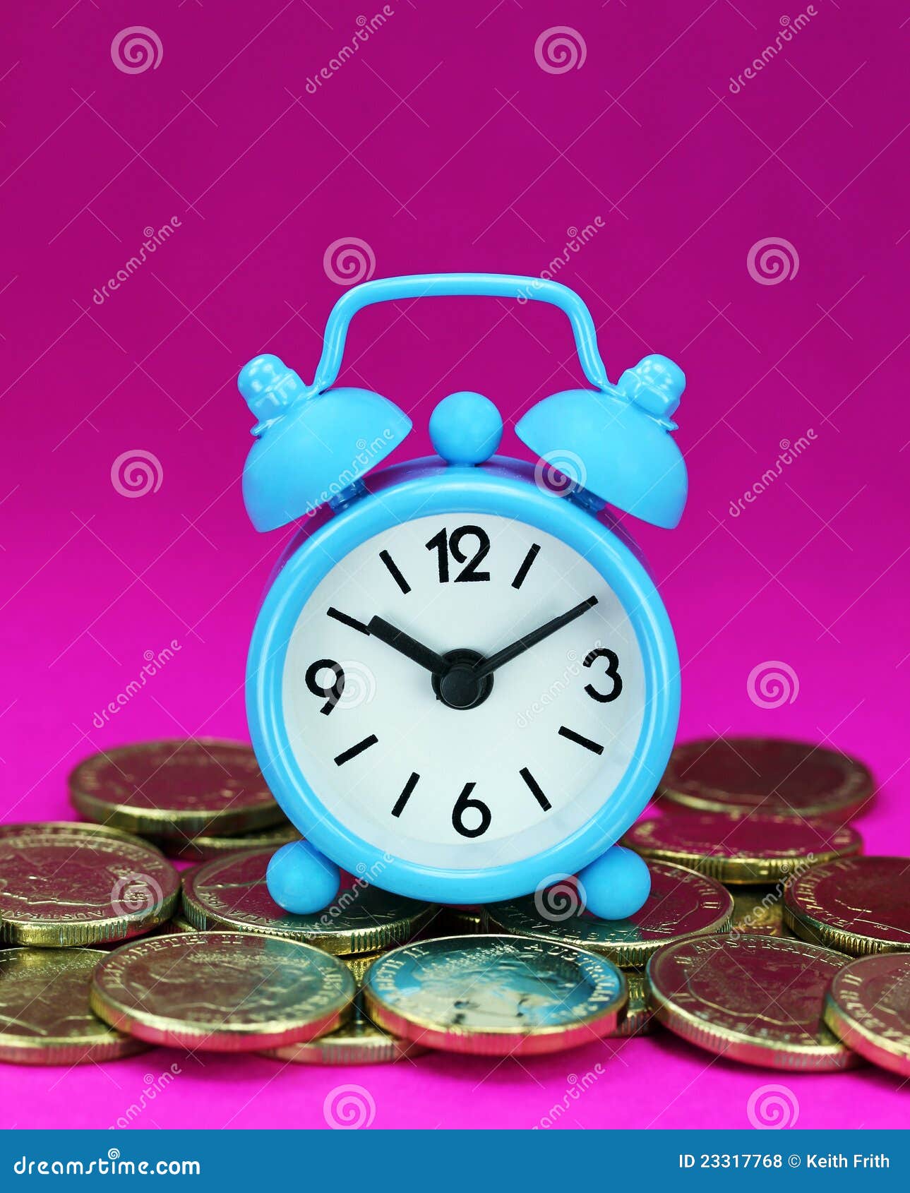 Blue Time stock photo. Image of gold, alarm, challenge - 23317768