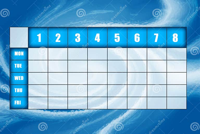 Blue timetable stock illustration. Illustration of element - 33029498