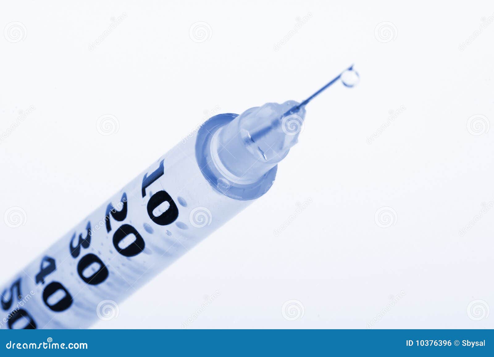 Blue Tint Syringe stock photo. Image of isolated, macro - 10376396