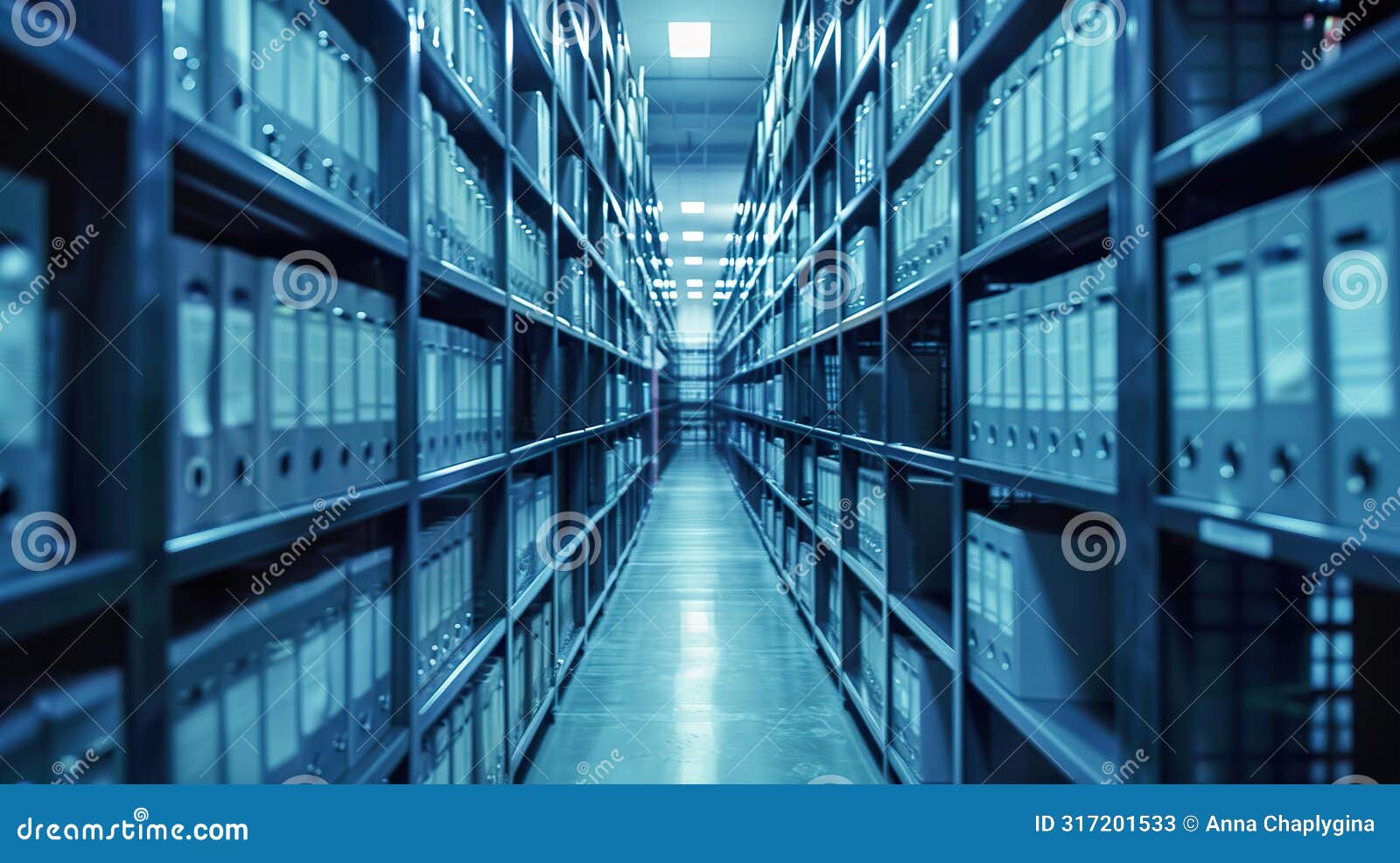 Modern Document Storage in Corporate Setting Stock Image - Image of ...