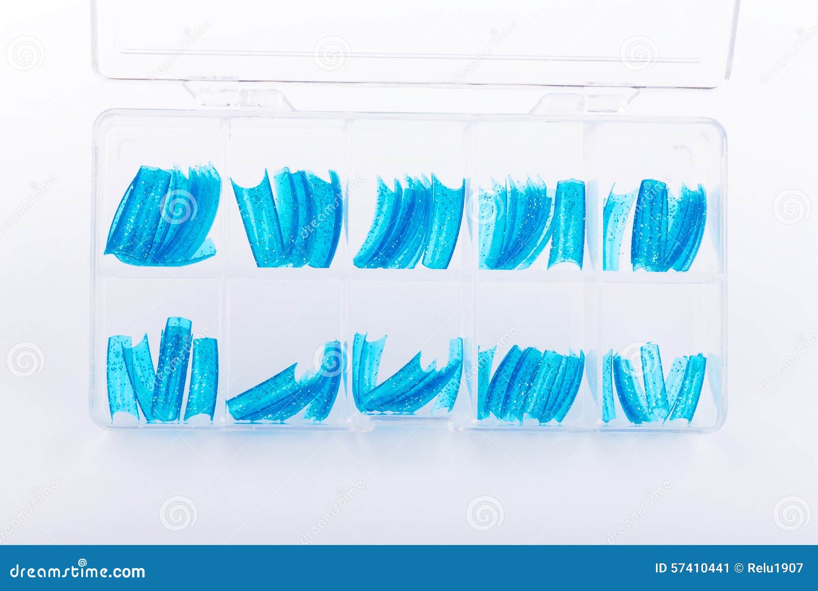 Blue tips stock image. Image of pedicure, beauty, packet - 57410441