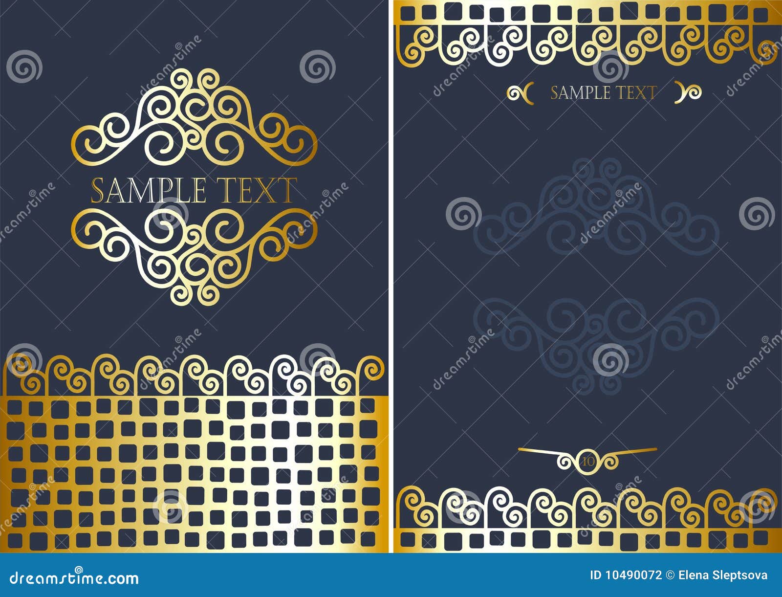 Blue title page stock vector. Illustration of romanticism - 10490072