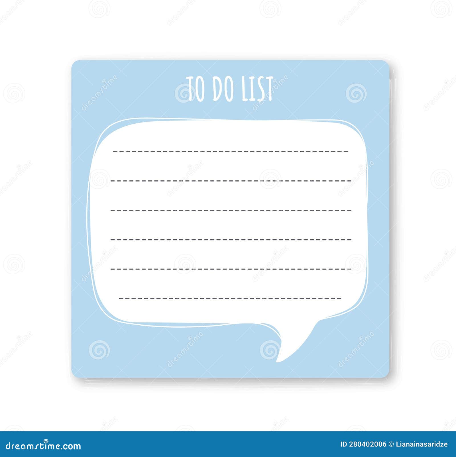 Blue to do list concept stock vector. Illustration of form - 280402006