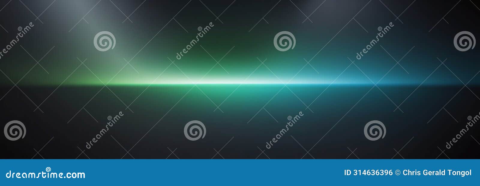 Blue To Green Gradient Soft Spotlight on Plain Black Ai Generated Stock ...