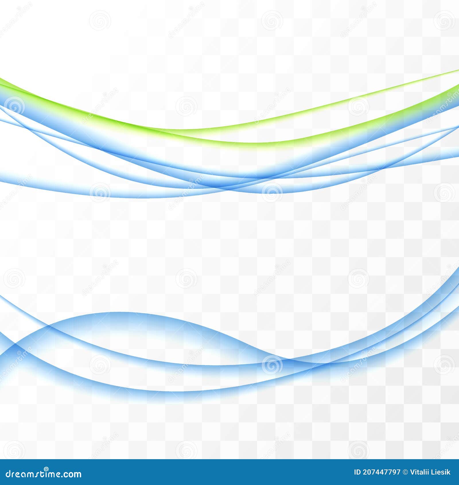 Blue To Yellow Swoosh Abstract Lines Set. Vector Illustration Stock ...