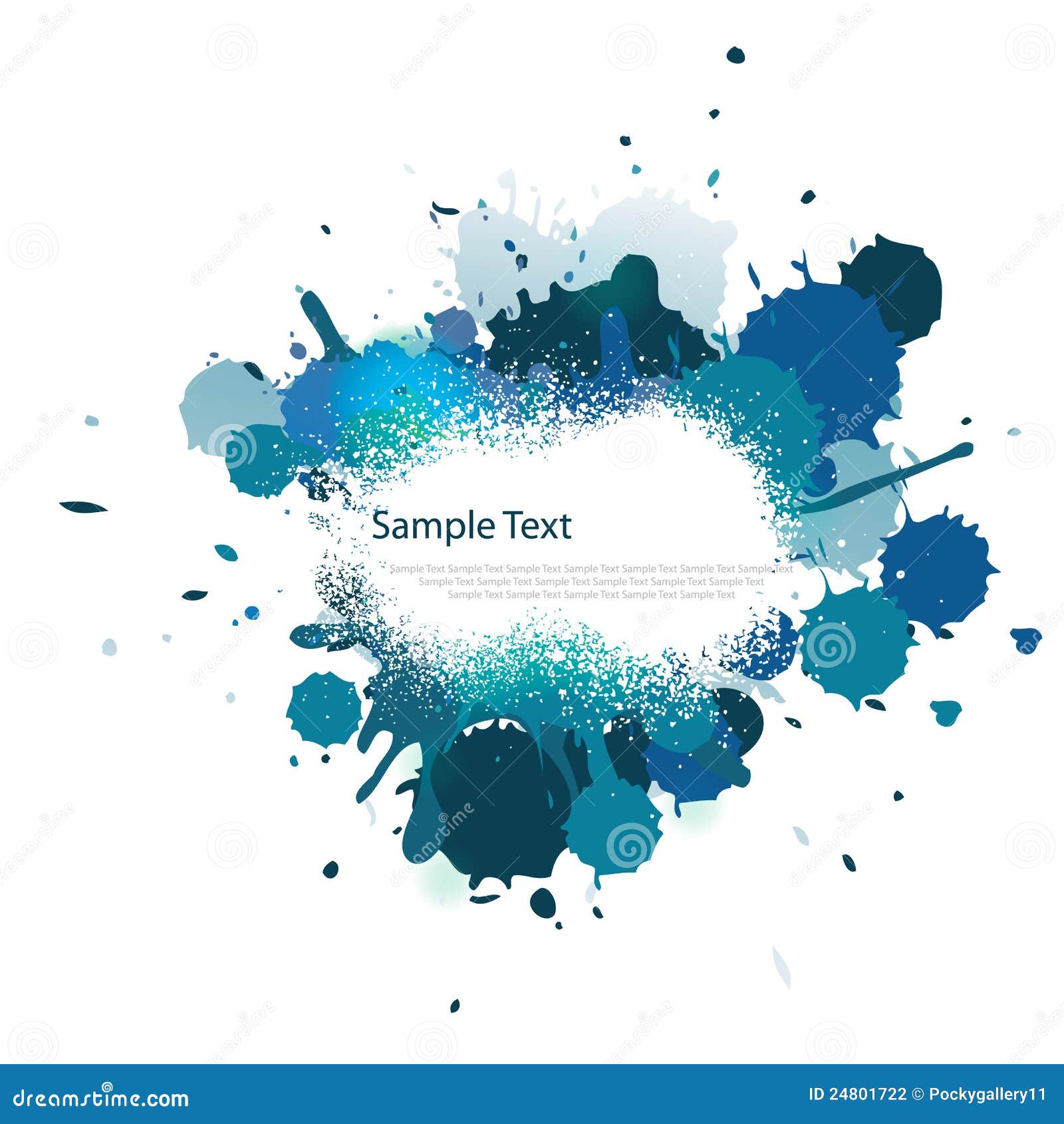 Blue tone color splash stock vector. Illustration of blue - 24801722