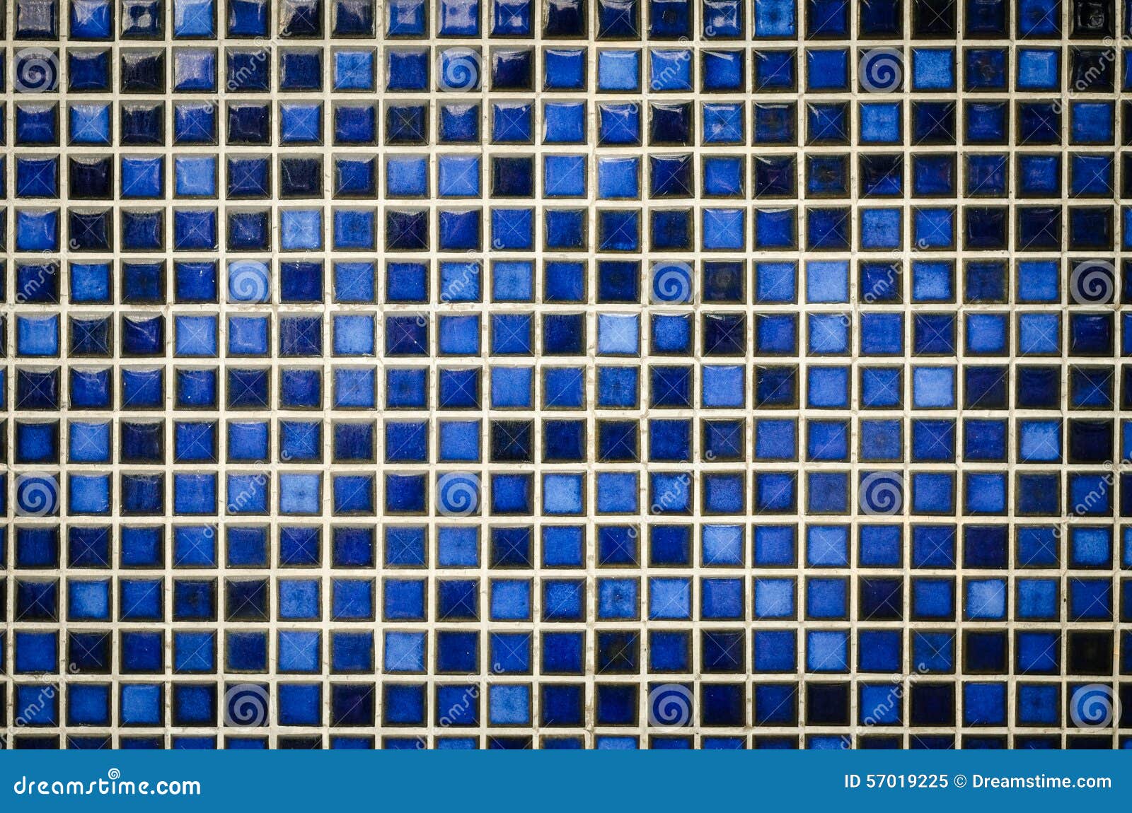 Blue Tone Mosaic Tiles Texture Background Stock Image - Image of decor ...