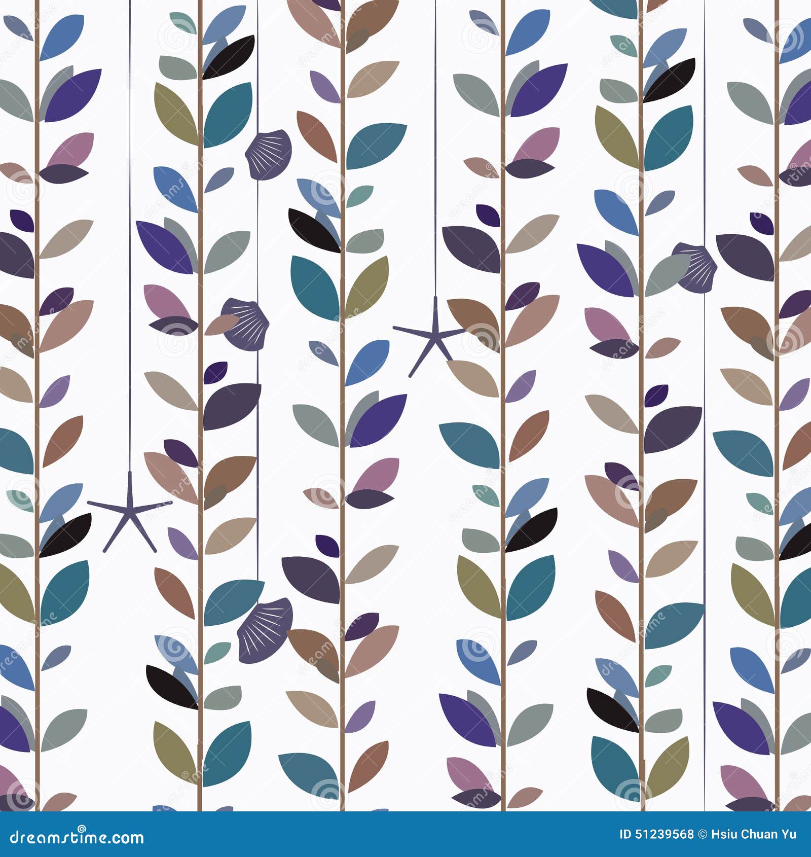 Blue Tone Nature Leaf Vine Background. Stock Vector - Illustration of ...