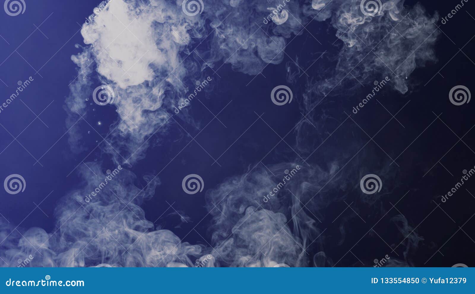Blue Toned . Fog and Mist Effect on Black Background. Smoke Texture ...