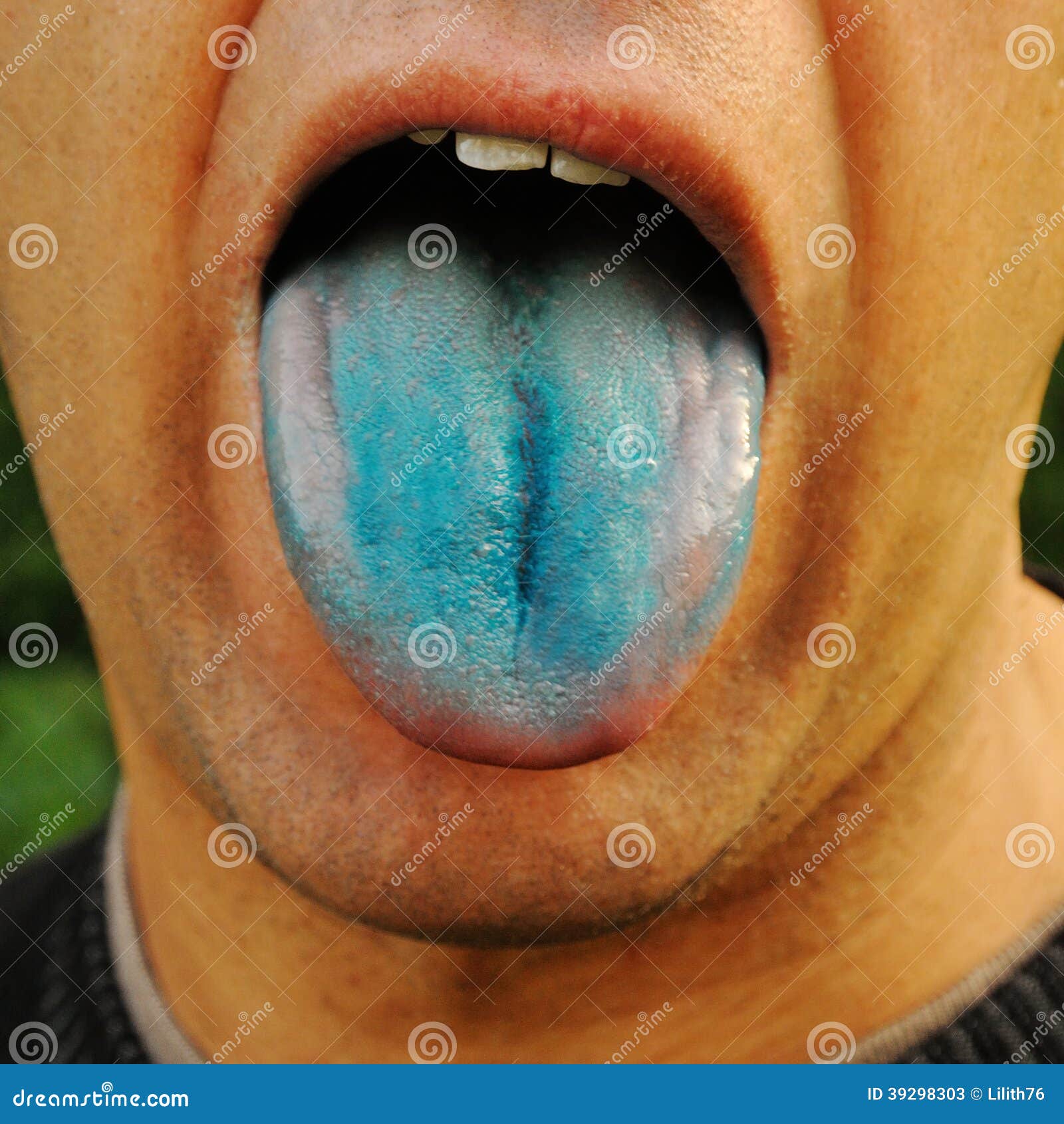 Blue tongue stock image. Image of colored, language, smile - 39298303
