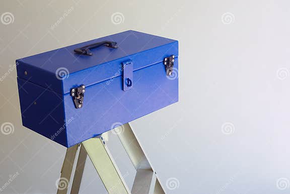 Blue tool box stock image. Image of metal, container, industrial - 3960331