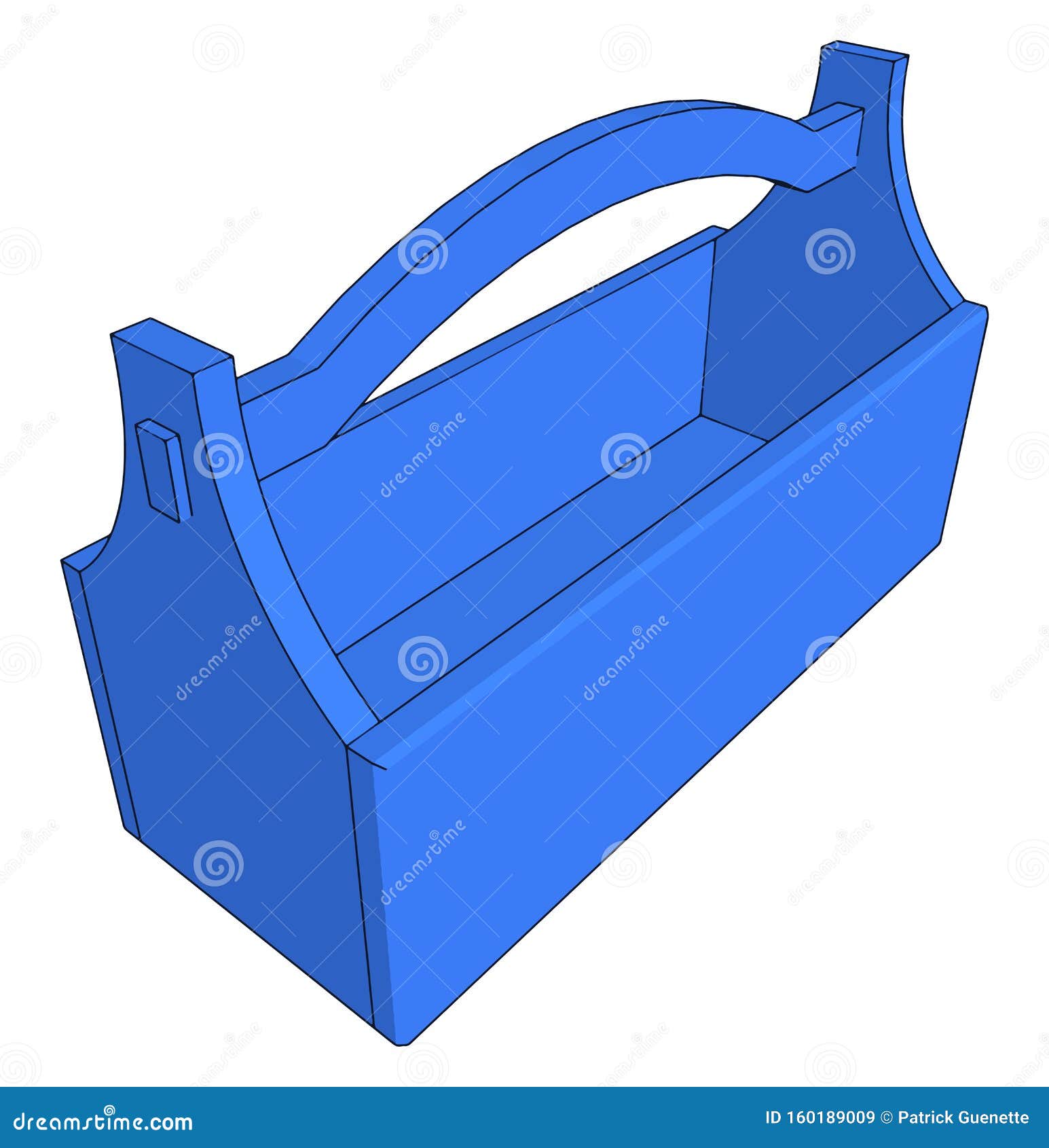 Blue Tool Box, Illustration, Vector Stock Vector - Illustration of ...