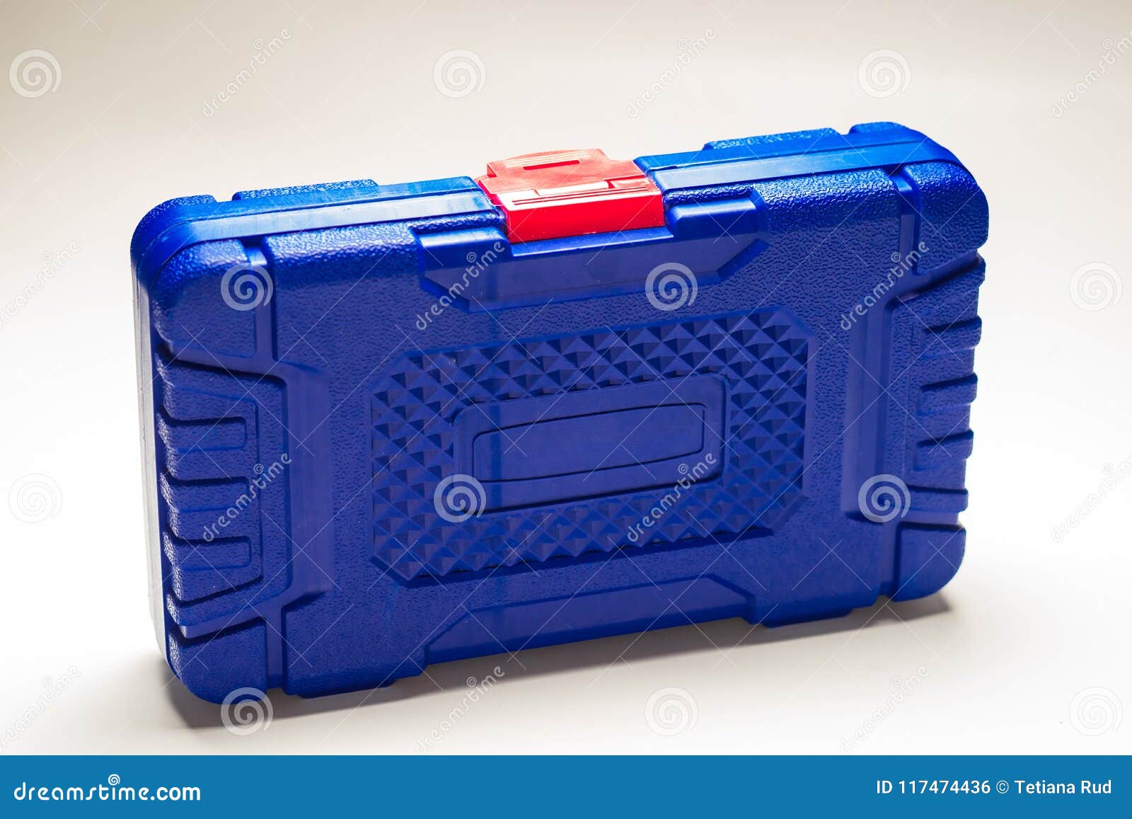 Blue Tool Case Made of Plastic Stock Photo - Image of tool, background ...