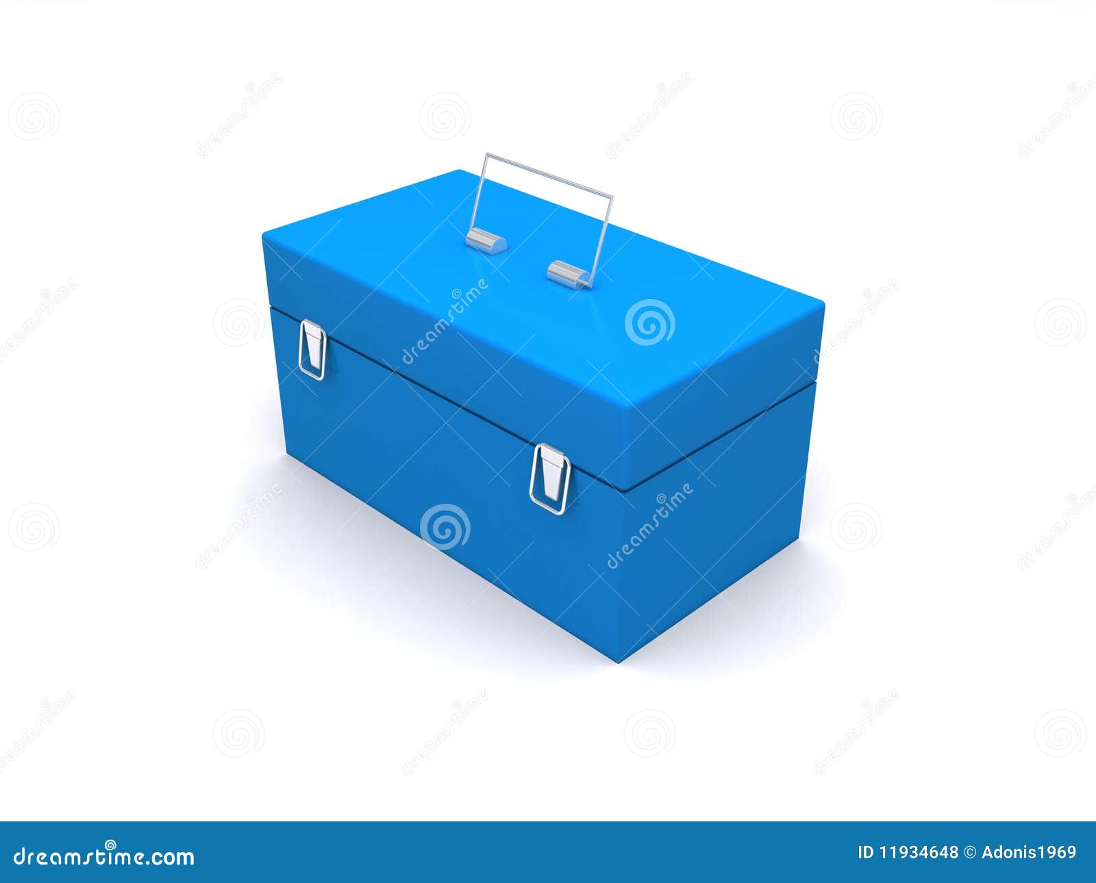 Blue toolbox stock illustration. Illustration of isolated - 11934648