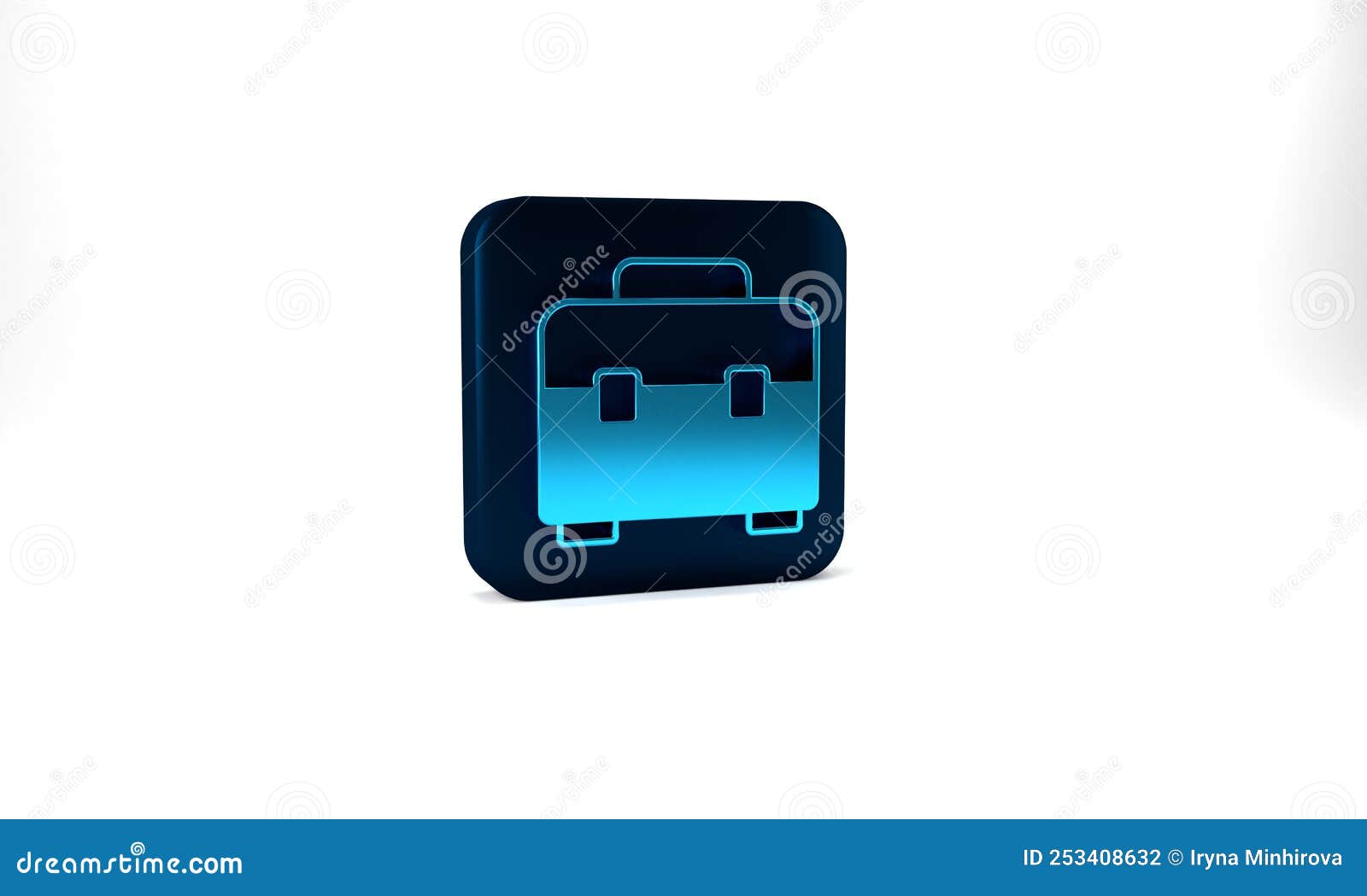 Blue Toolbox Icon Isolated on Grey Background. Tool Box Sign. Blue ...