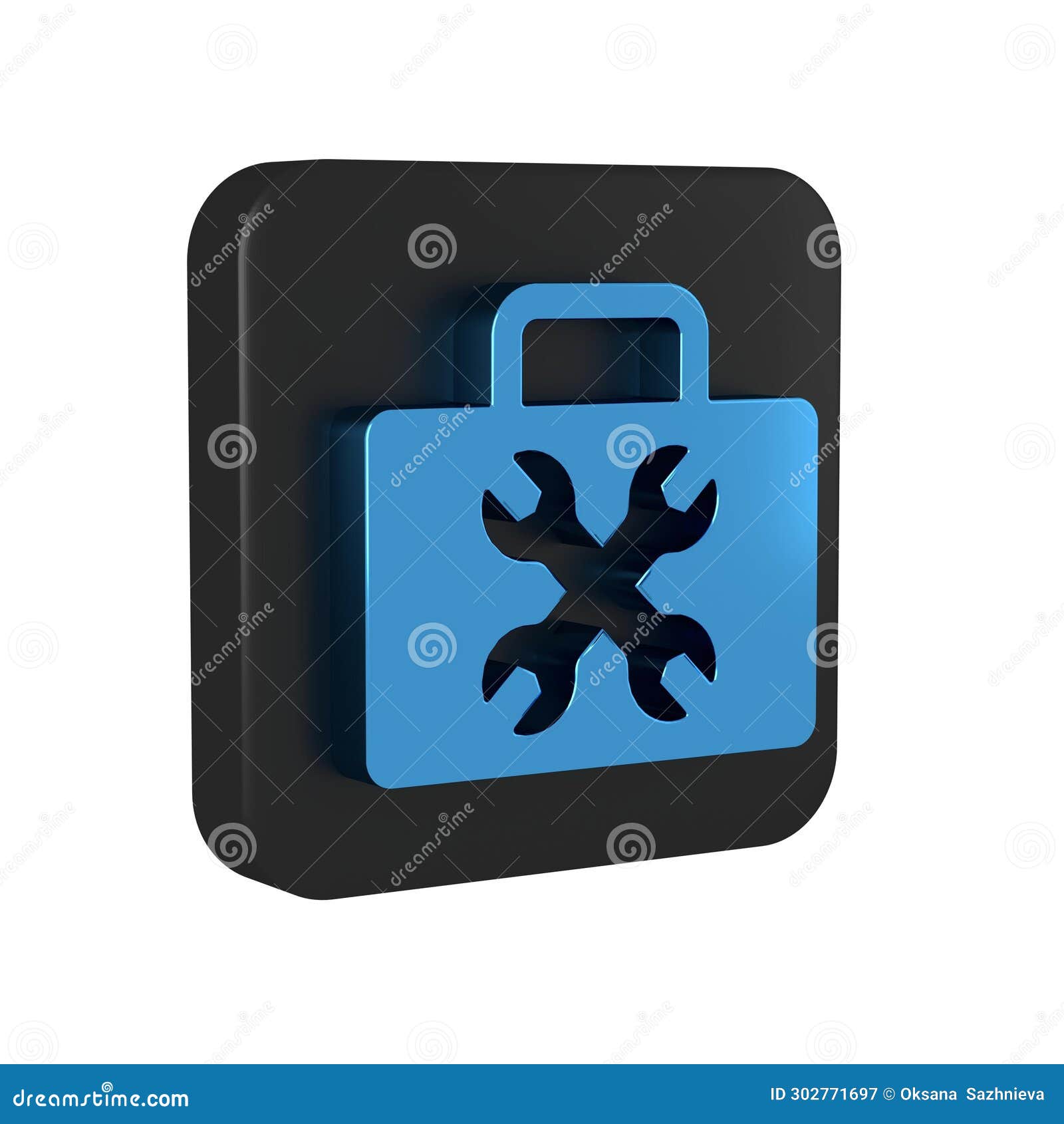Blue Toolbox Icon Isolated on Transparent Background. Tool Box Sign ...