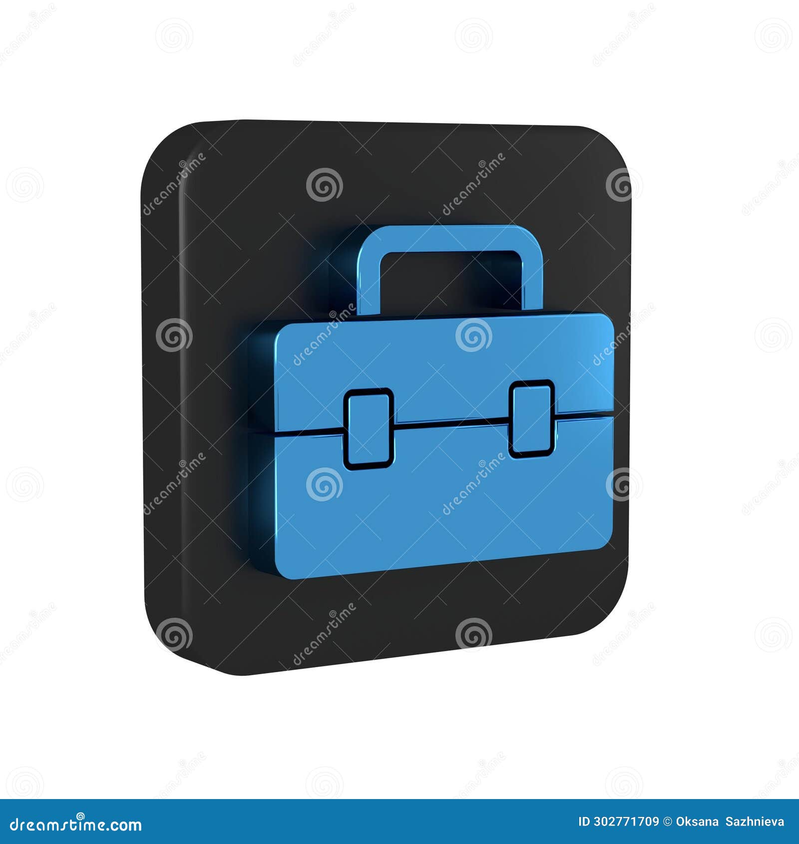 Blue Toolbox Icon Isolated on Transparent Background. Tool Box Sign ...