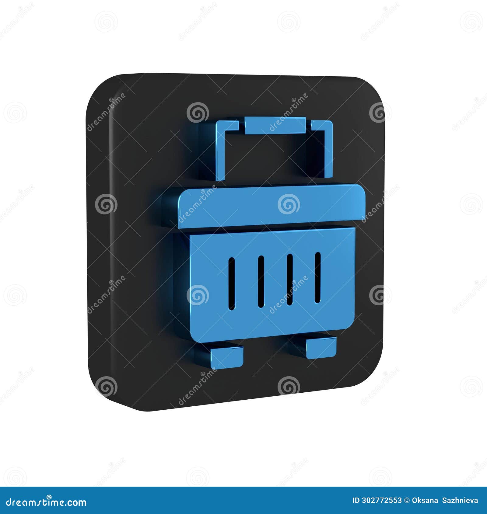 Blue Toolbox Icon Isolated on Transparent Background. Tool Box Sign ...
