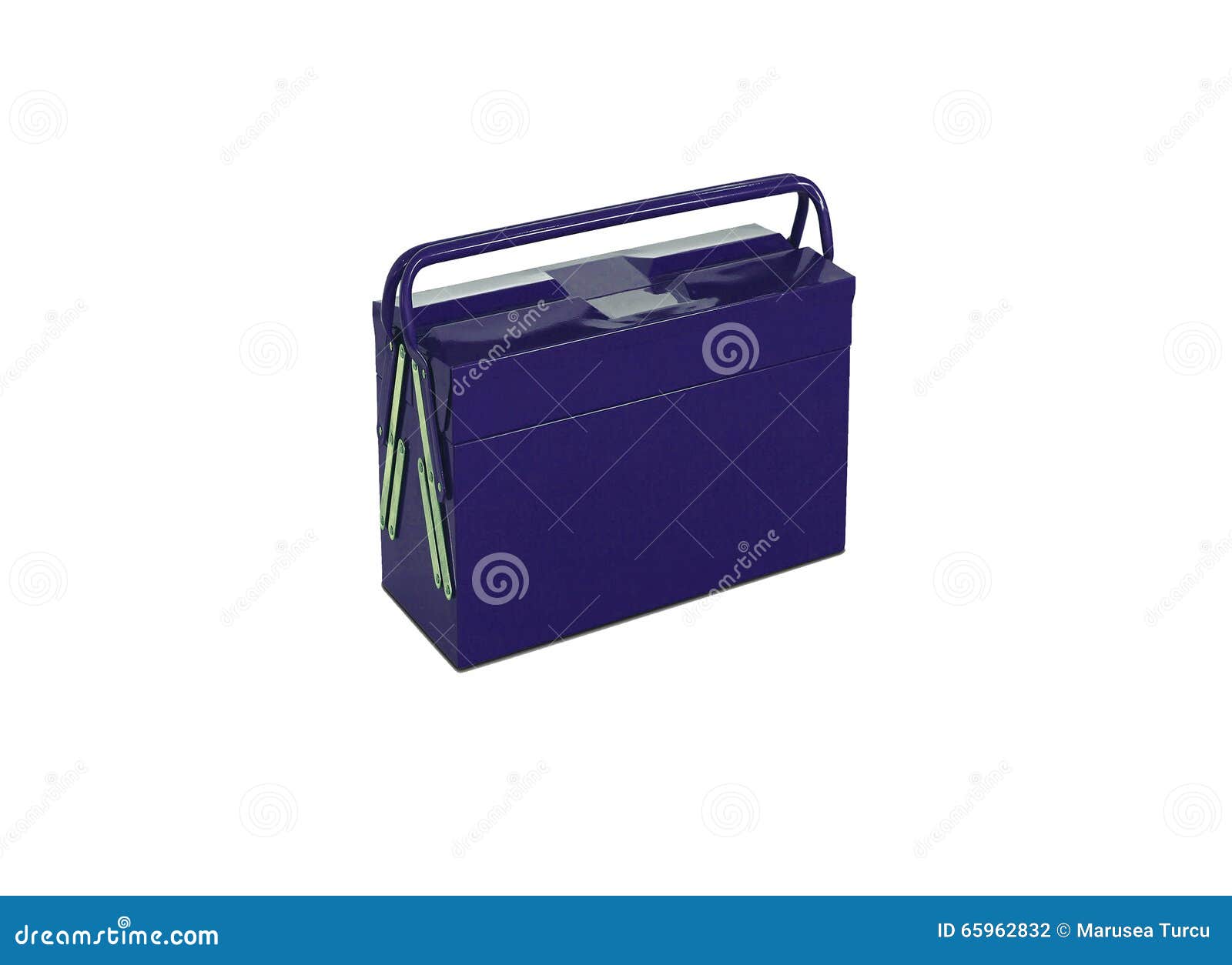Blue toolbox stock photo. Image of open, home, industrial - 65962832