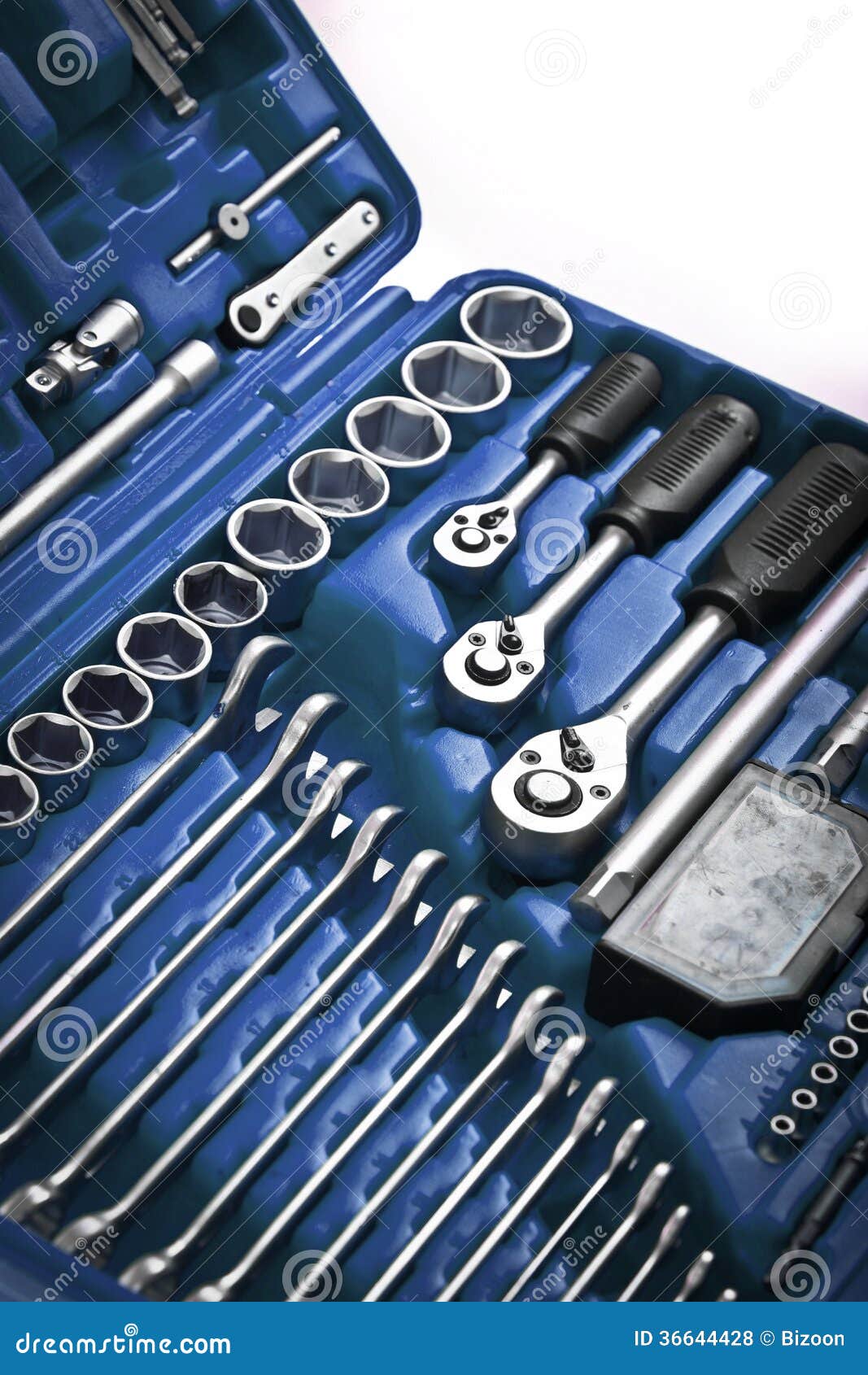 Blue toolbox stock photo. Image of industry, occupation - 36644428