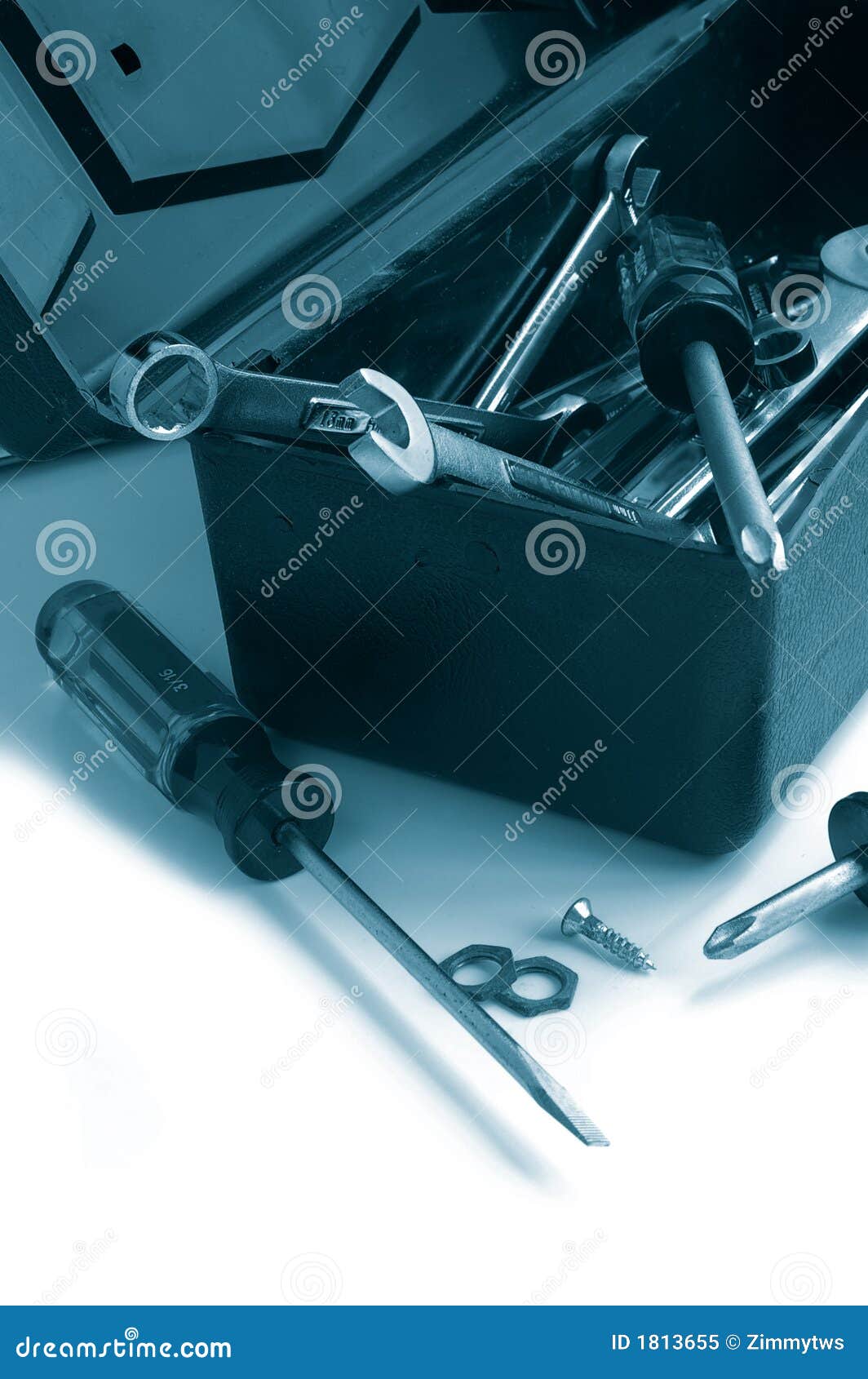 Blue tools stock image. Image of point, industrial, remodel - 1813655