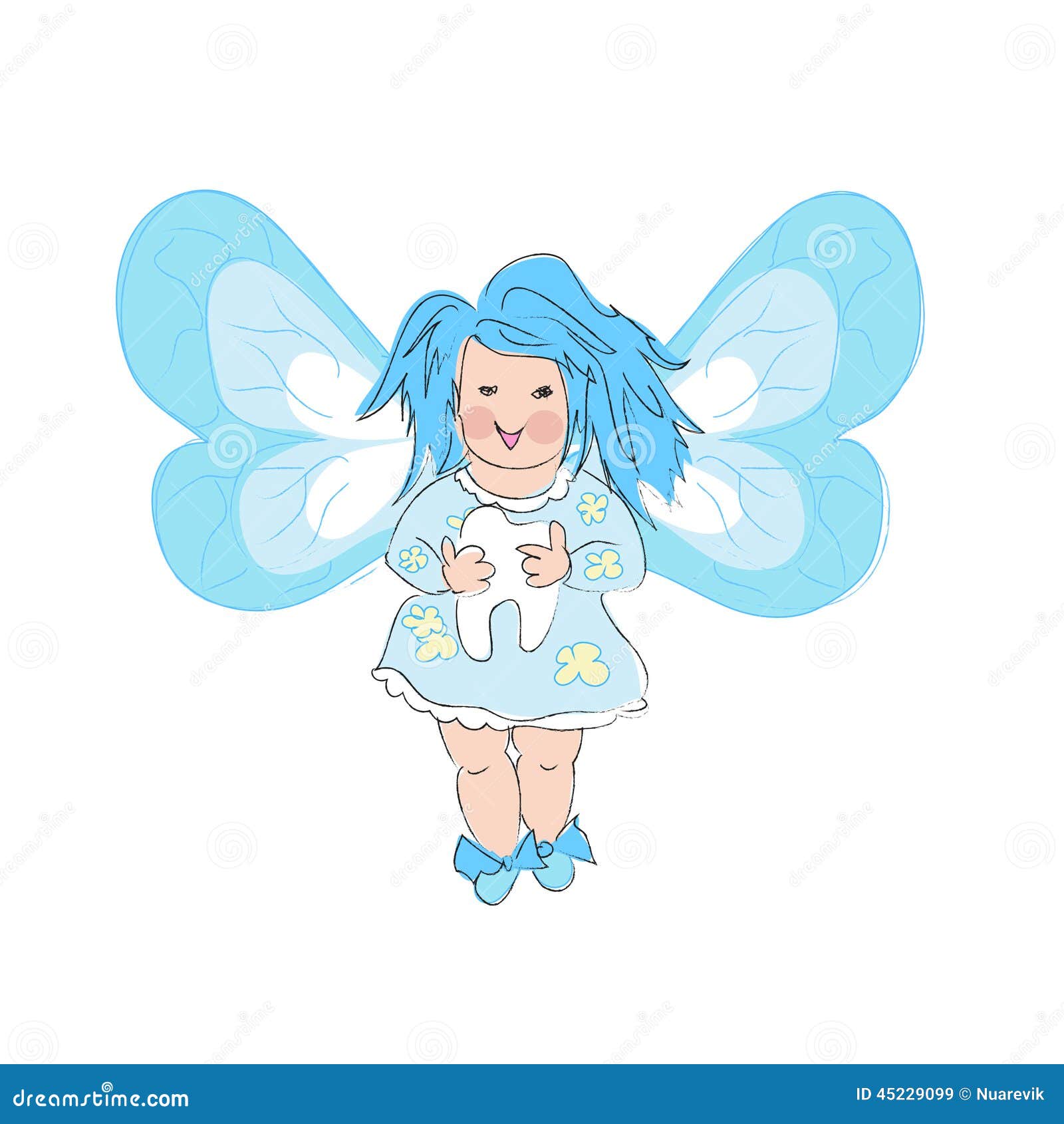 Blue Tooth Fairy stock illustration. Illustration of cartoon - 45229099