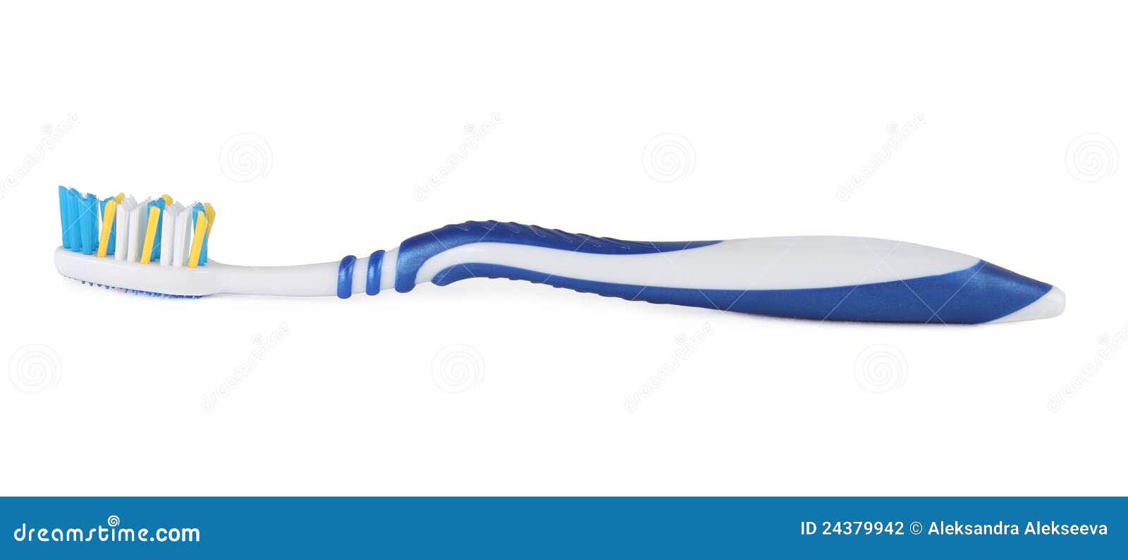 Blue toothbrushe isolated stock photo. Image of domestic - 24379942